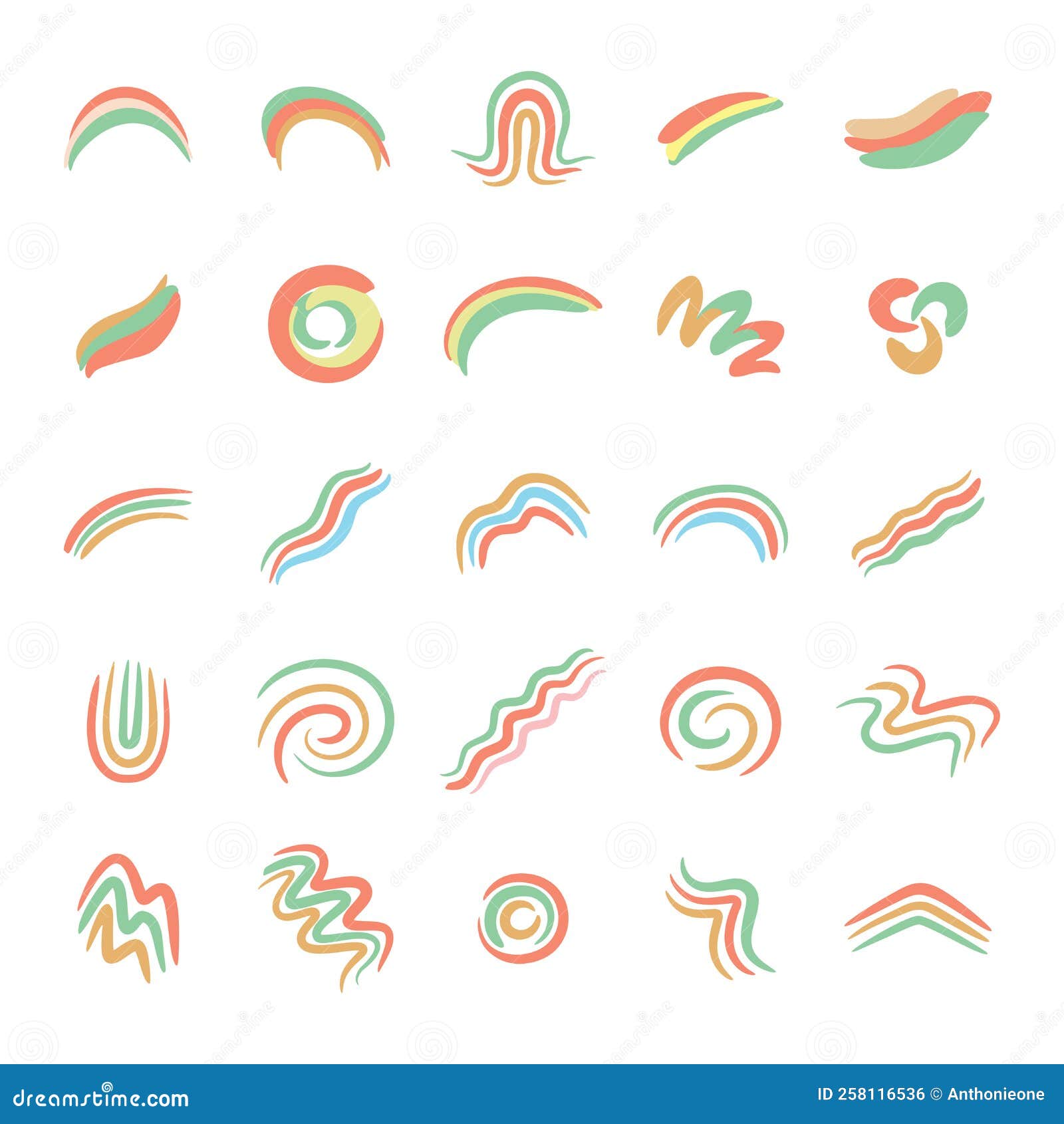 Colored Traditional Ethnic Abstract Layer Motif Decoration Vector ...
