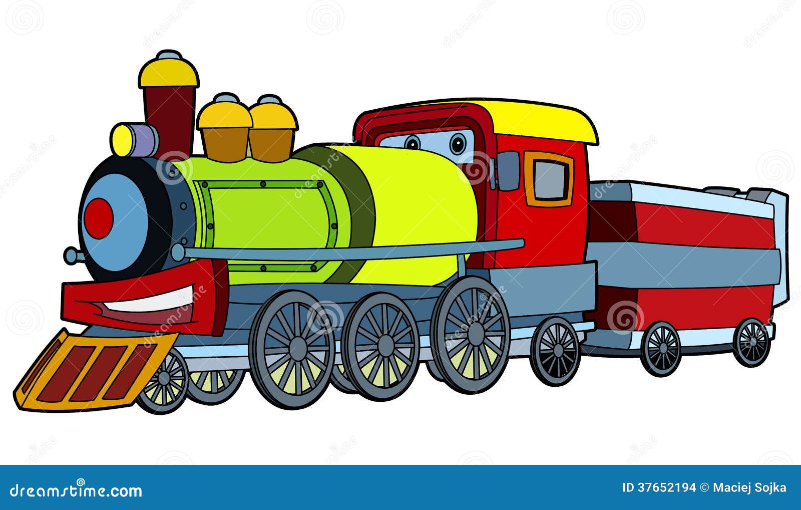 Colored Train - Illustration for the Children Stock Illustration ...