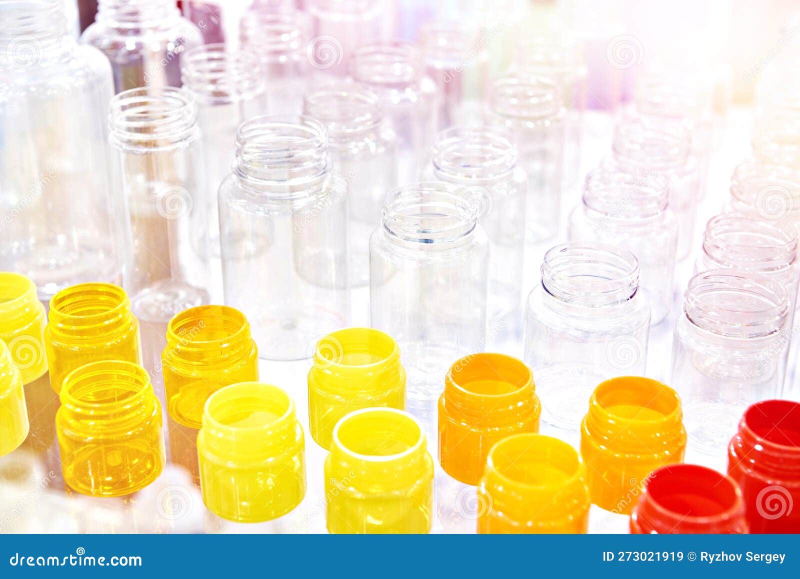 Colored and Transparent Plastic Bottles Stock Image - Image of cosmetic ...