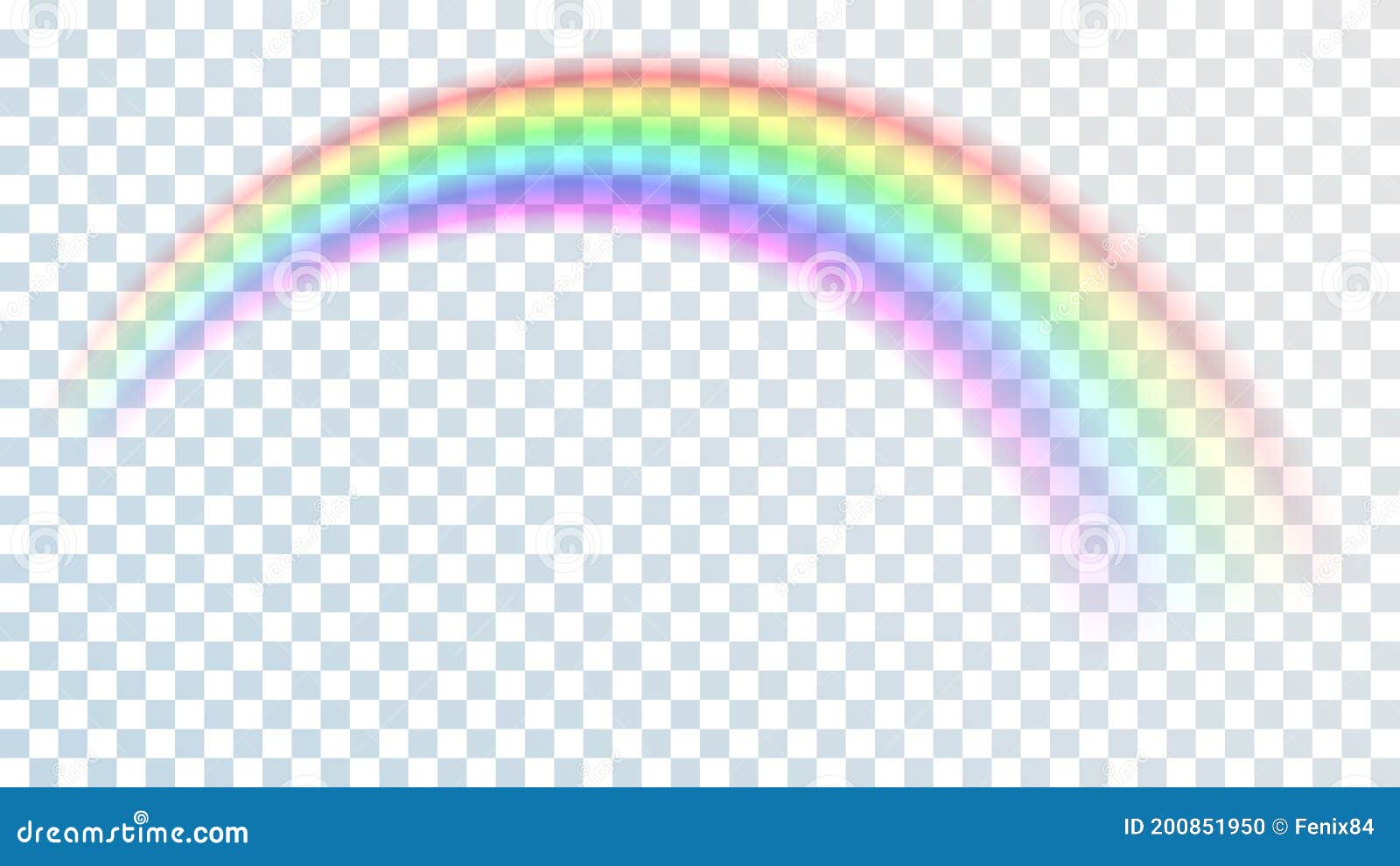 Rainbow. Perspective View. Vector Illustration With Transparent Layers ...