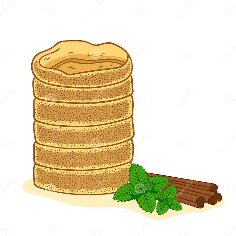 Colored trdelnik stock vector. Illustration of brown - 66370889