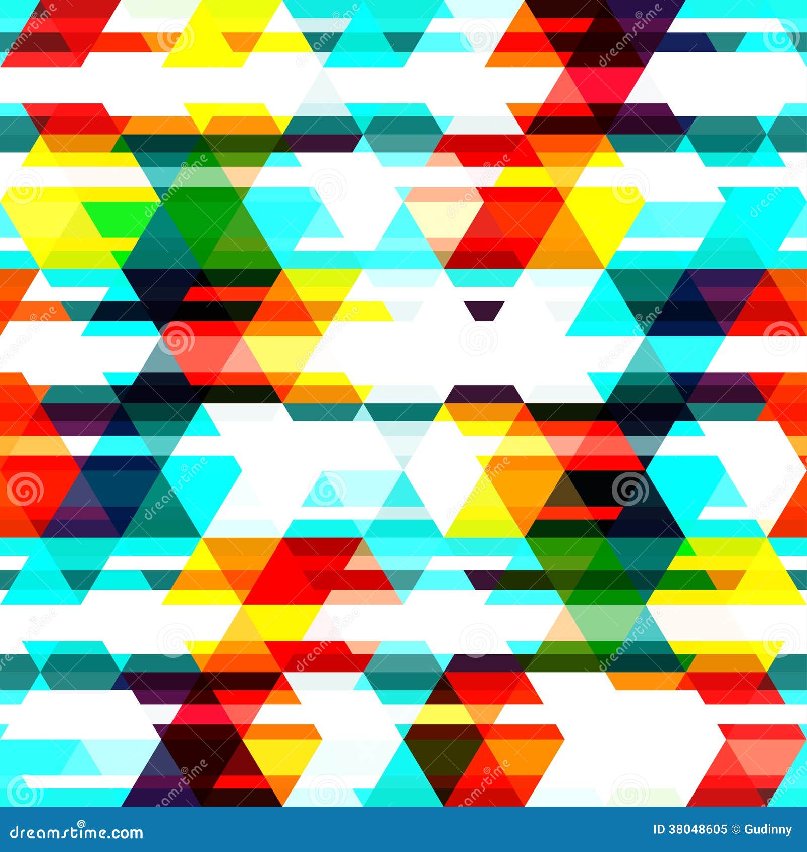 Colored Triangle Seamless Pattern Stock Vector - Illustration of ...
