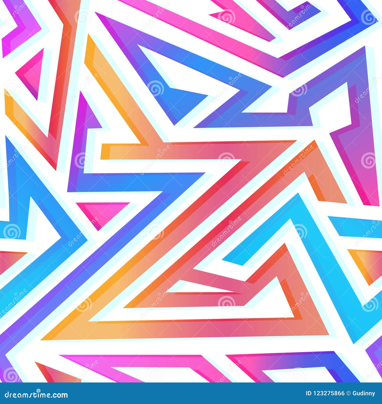 Colored Triangle Seamless Pattern Stock Vector - Illustration of ...