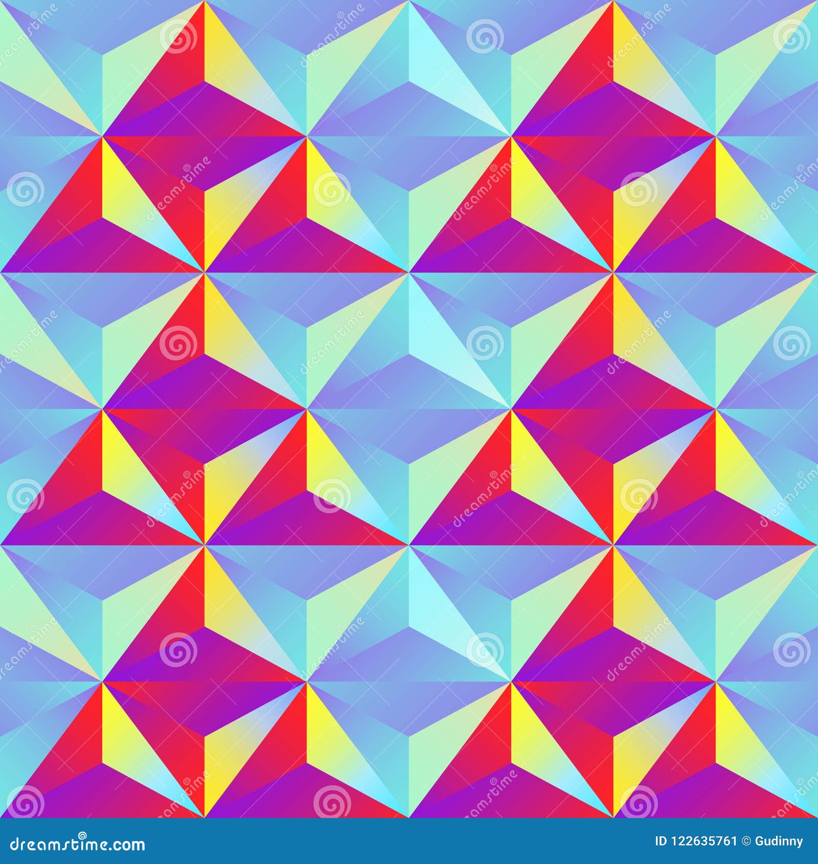 Colored Triangle Seamless Pattern Stock Vector - Illustration of card ...