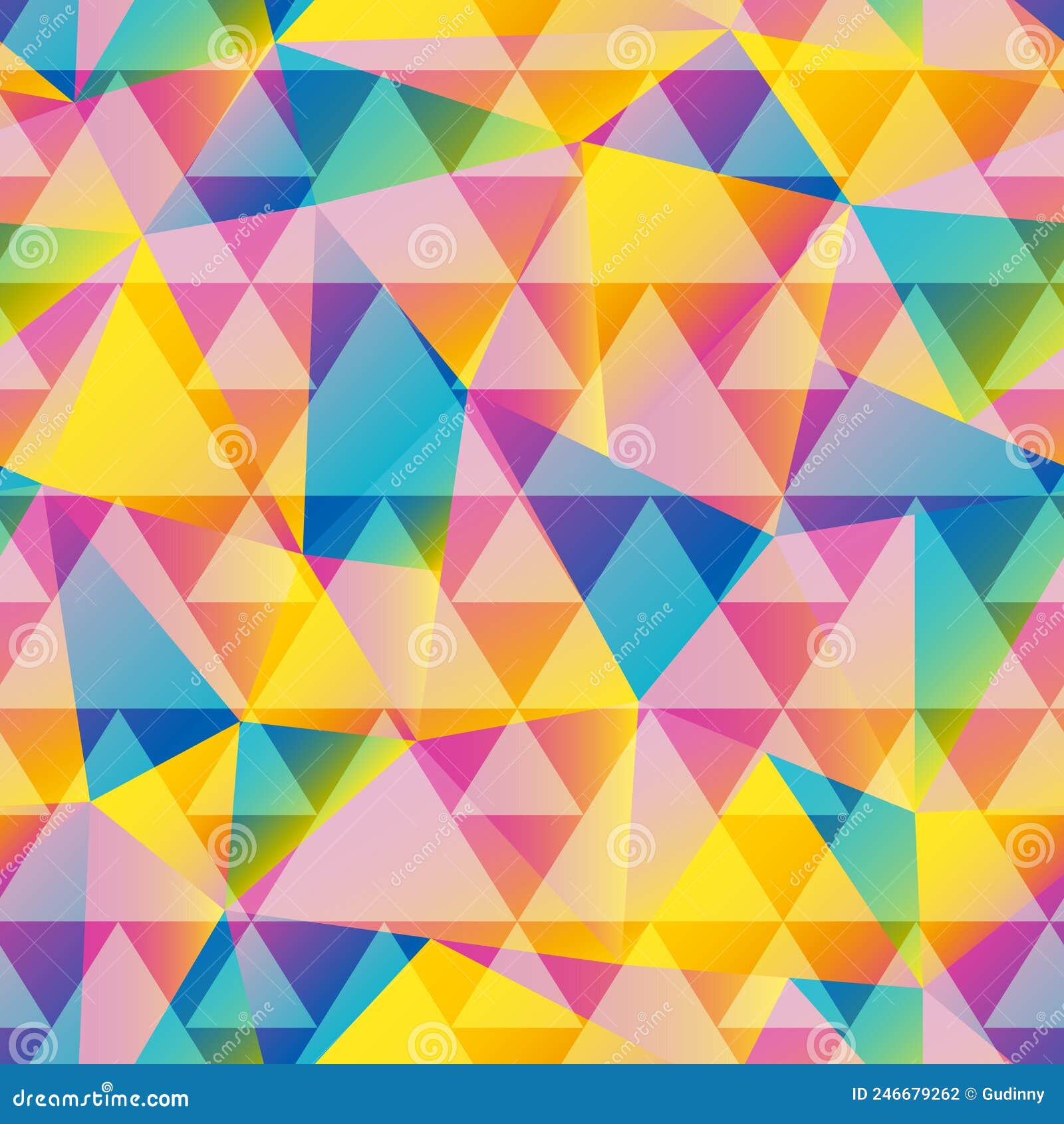 Colored Triangle Seamless Texture Stock Vector - Illustration of yellow ...