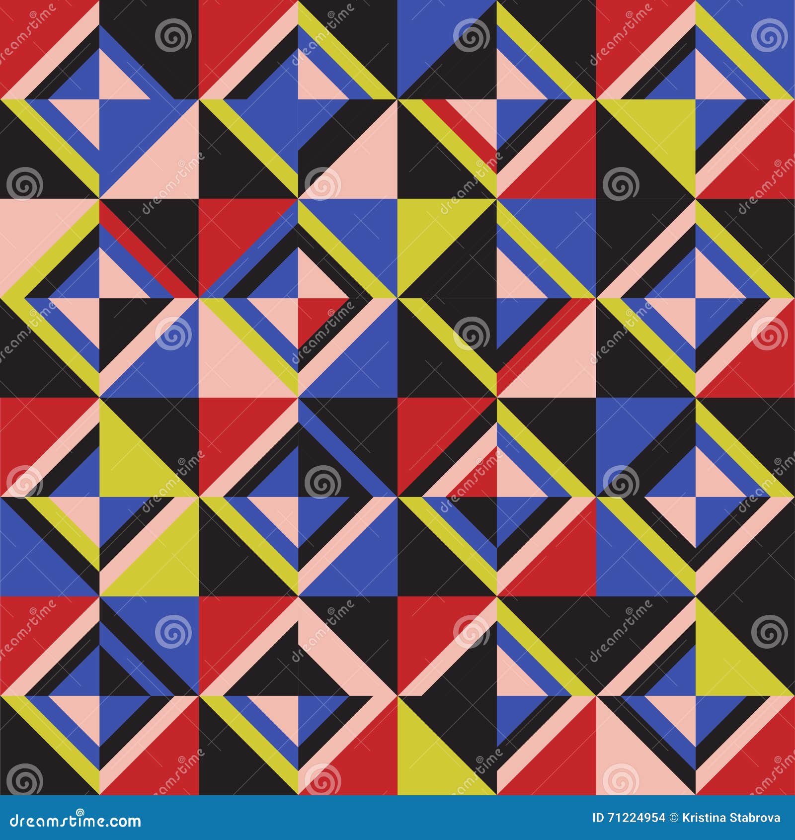 Colored Triangles. Seamless Pattern Stock Vector - Illustration of ...
