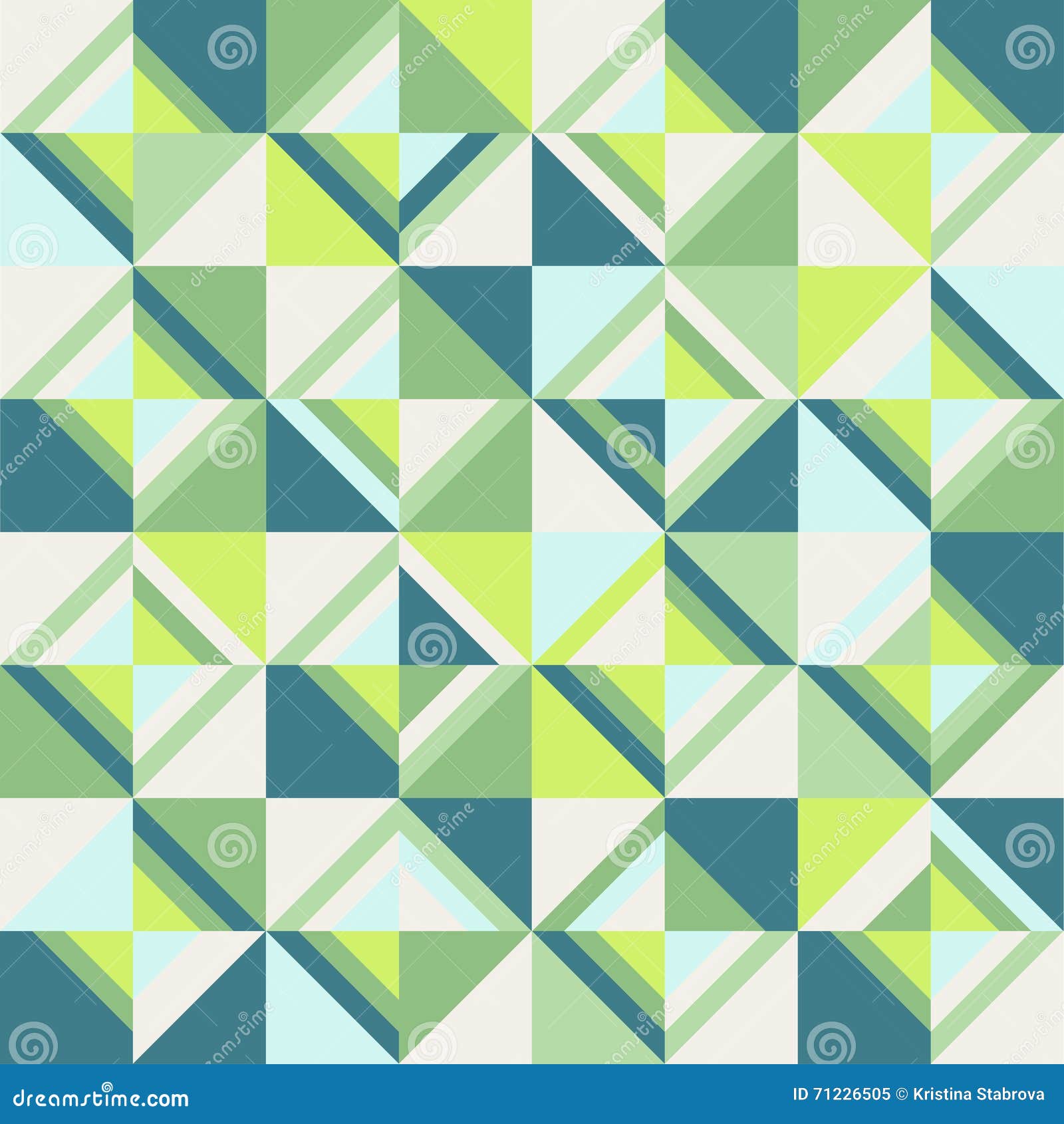 Colored Triangles. Seamless Pattern, Lime Palette Stock Vector ...