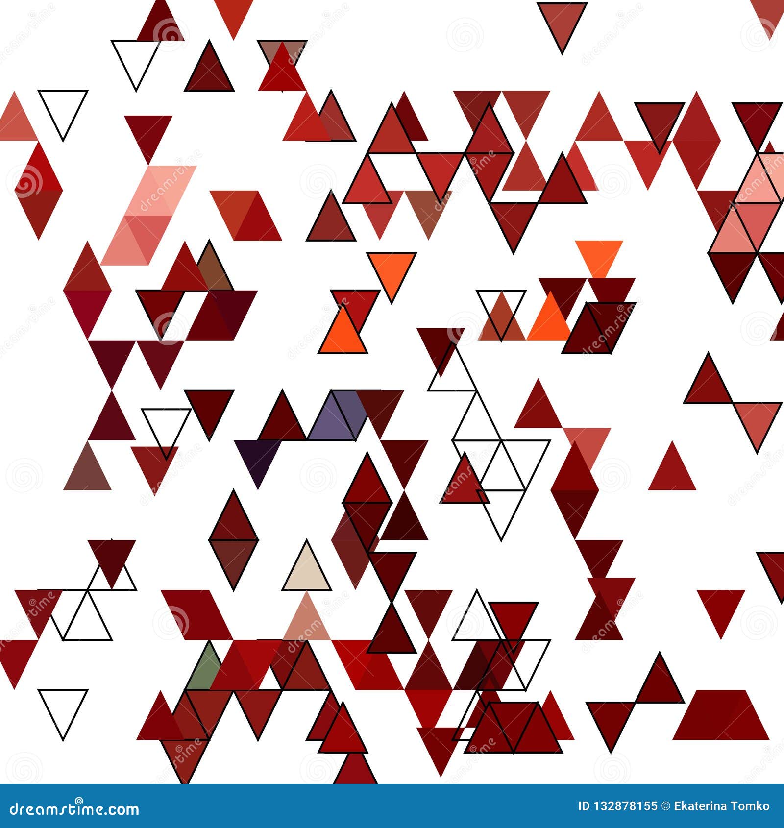 Colored Triangles. Vector Image. Chaotic Placement of Geometric Shapes ...