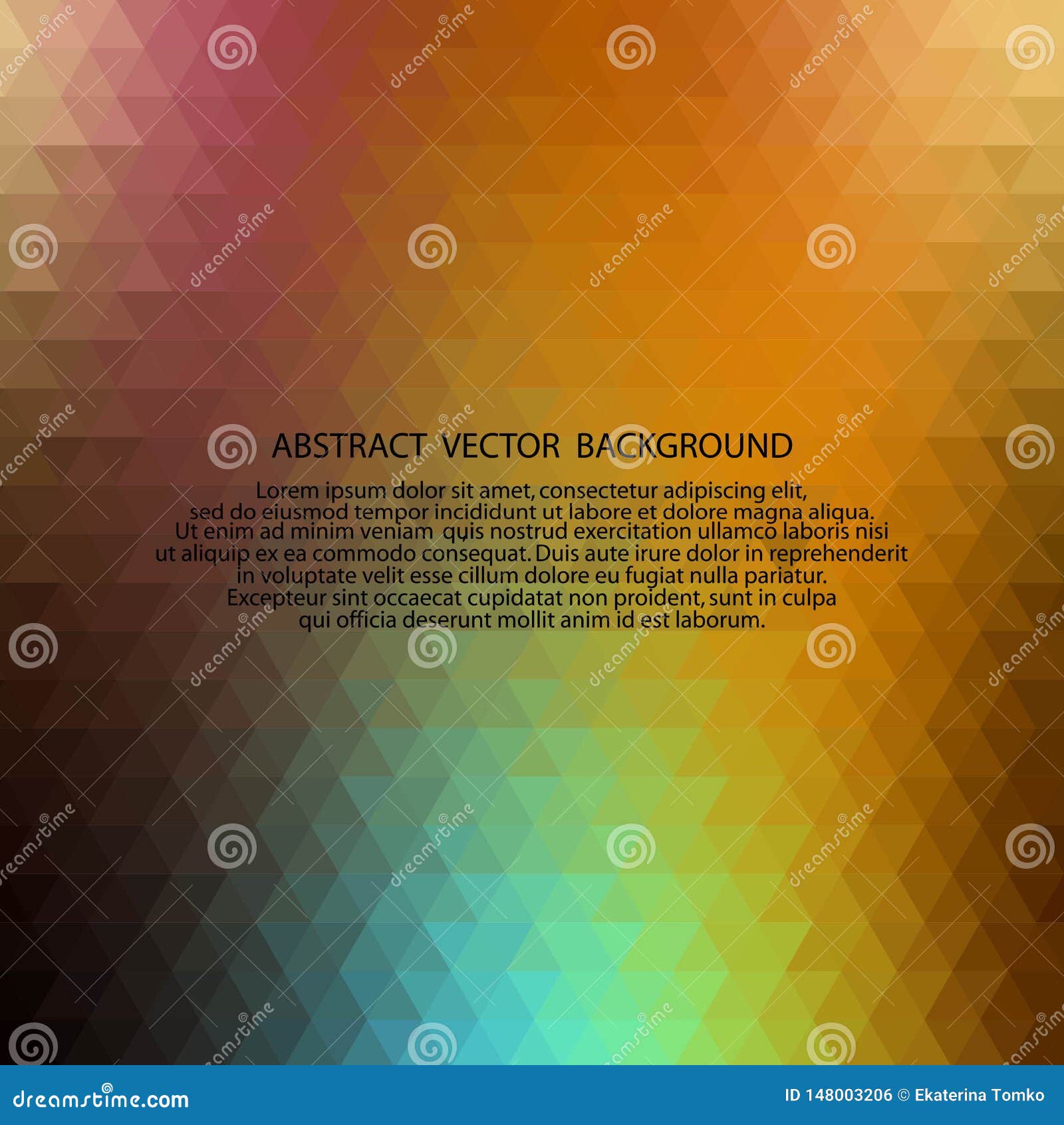 Colored Triangular Background. Layout for Advertising. Eps 10 Stock ...