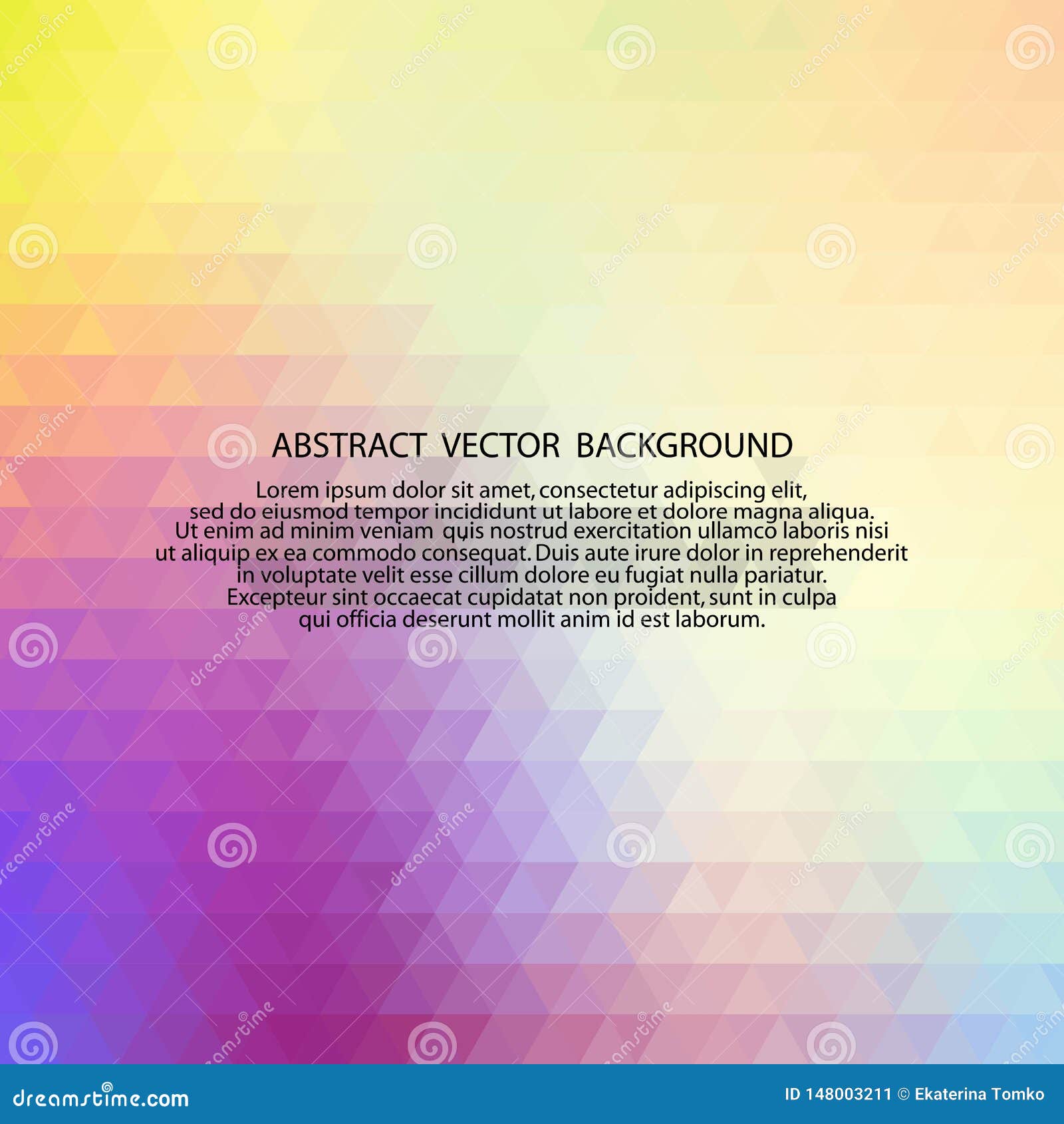 Colored Triangular Background. Layout for Advertising. Template for ...
