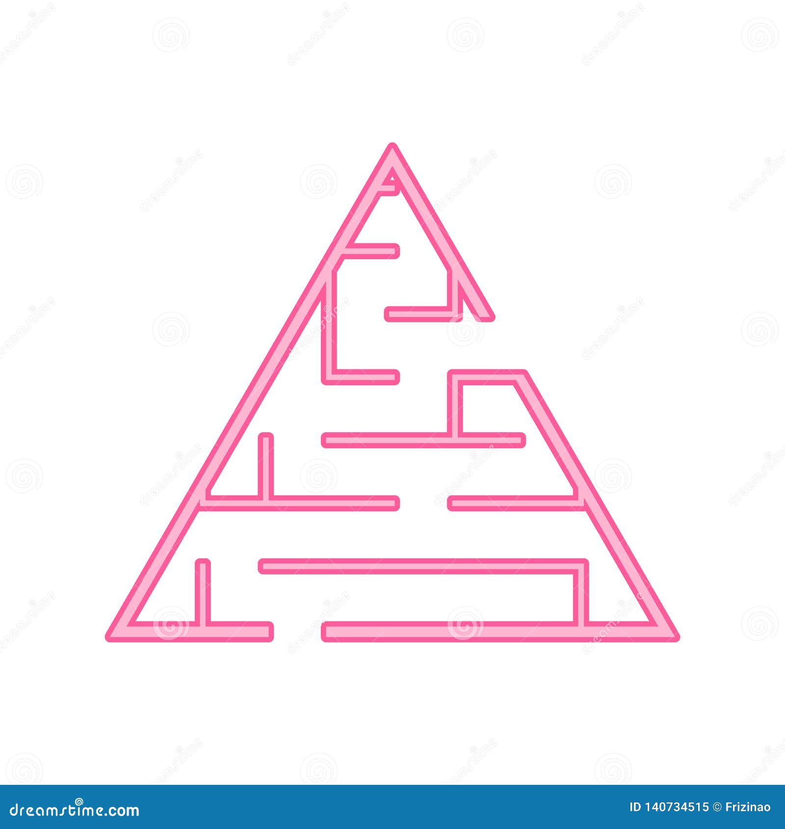 Colored Triangular Labyrinth. Game for Kids. Puzzle for Children. Maze ...