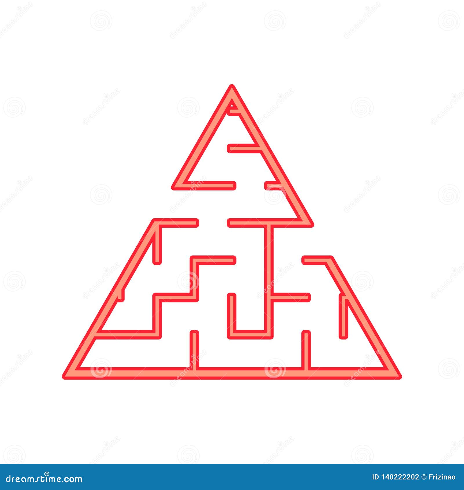 Colored Triangular Labyrinth. Game for Kids. Puzzle for Children. Maze ...