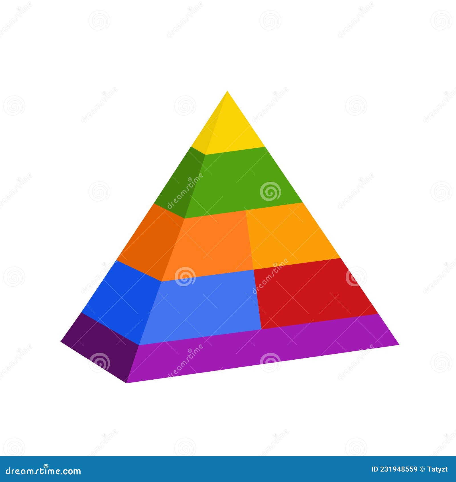 Colored Triangular Pyramid Infographic Presentation. Vector Object ...