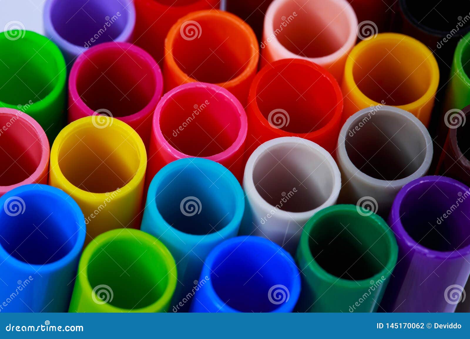 The colored tubes stock photo. Image of multicolor, tubes - 145170062