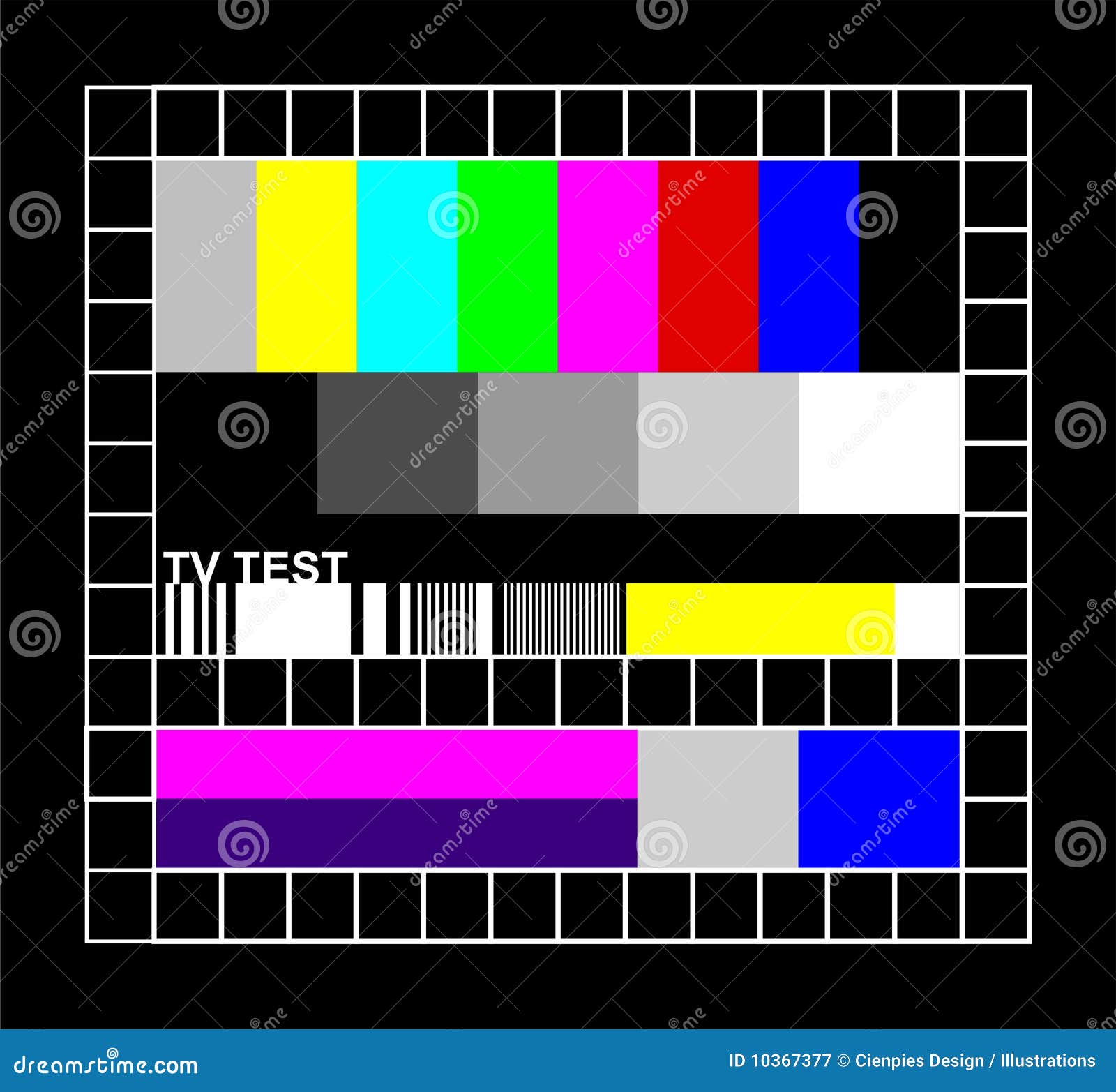 Colored TV signal graphic stock vector. Illustration of color - 10367377