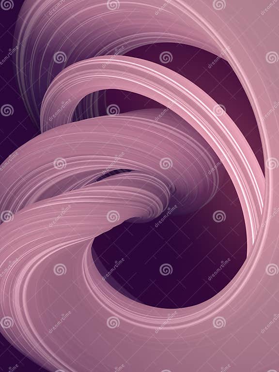 Colored Twisted Shape. Computer Generated Abstract Geometric 3D Render ...