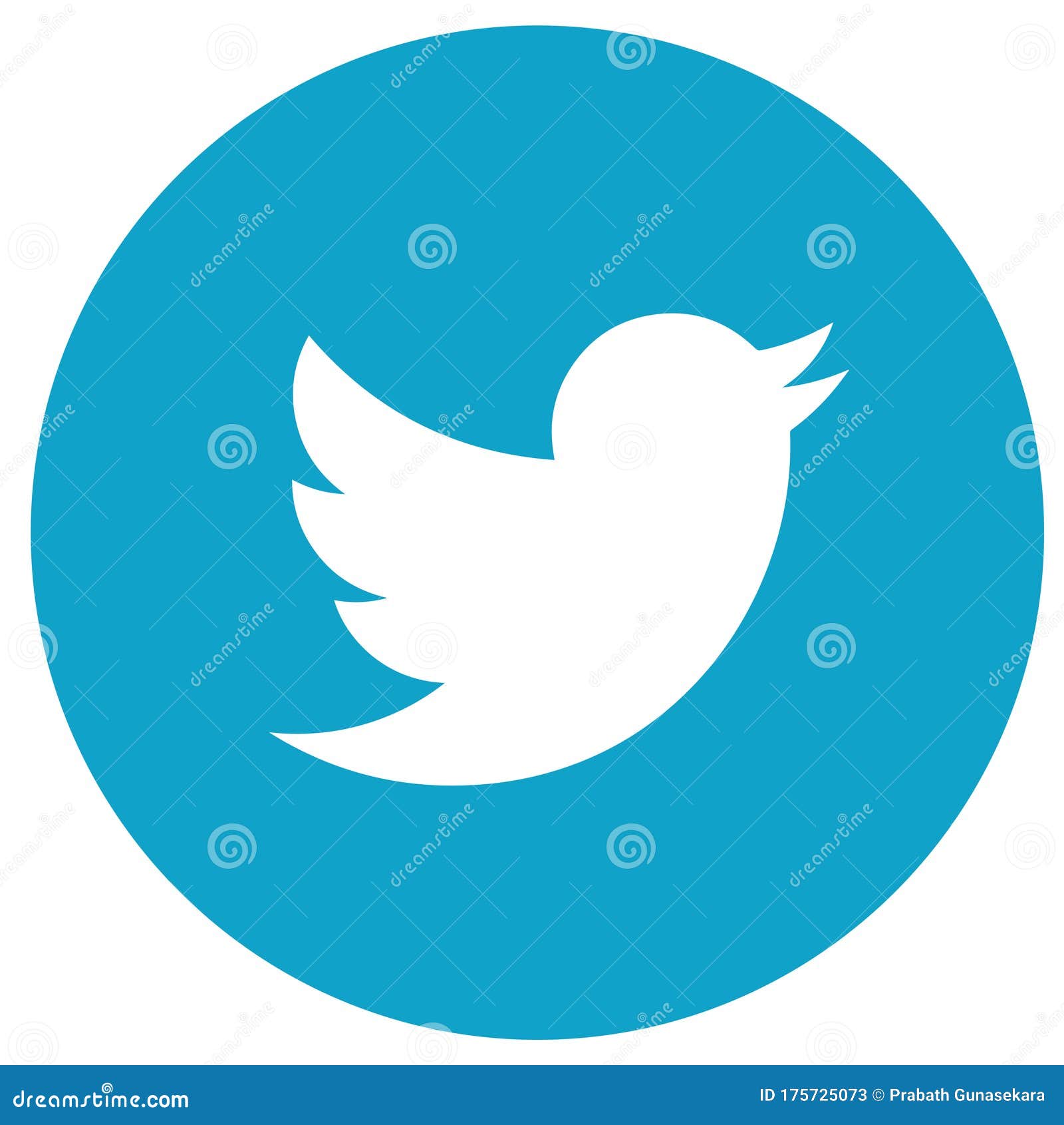 Colored twitter logo icon editorial stock photo. Illustration of ...