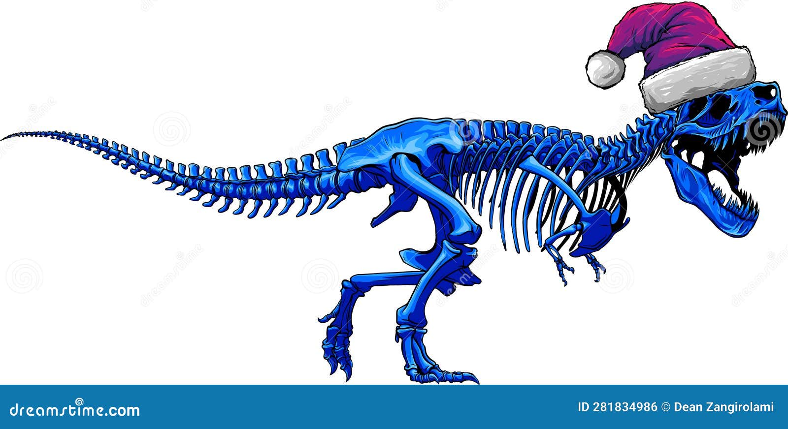 Colored Tyrannosaurus Skeleton Image Vector Illustration Design Stock ...