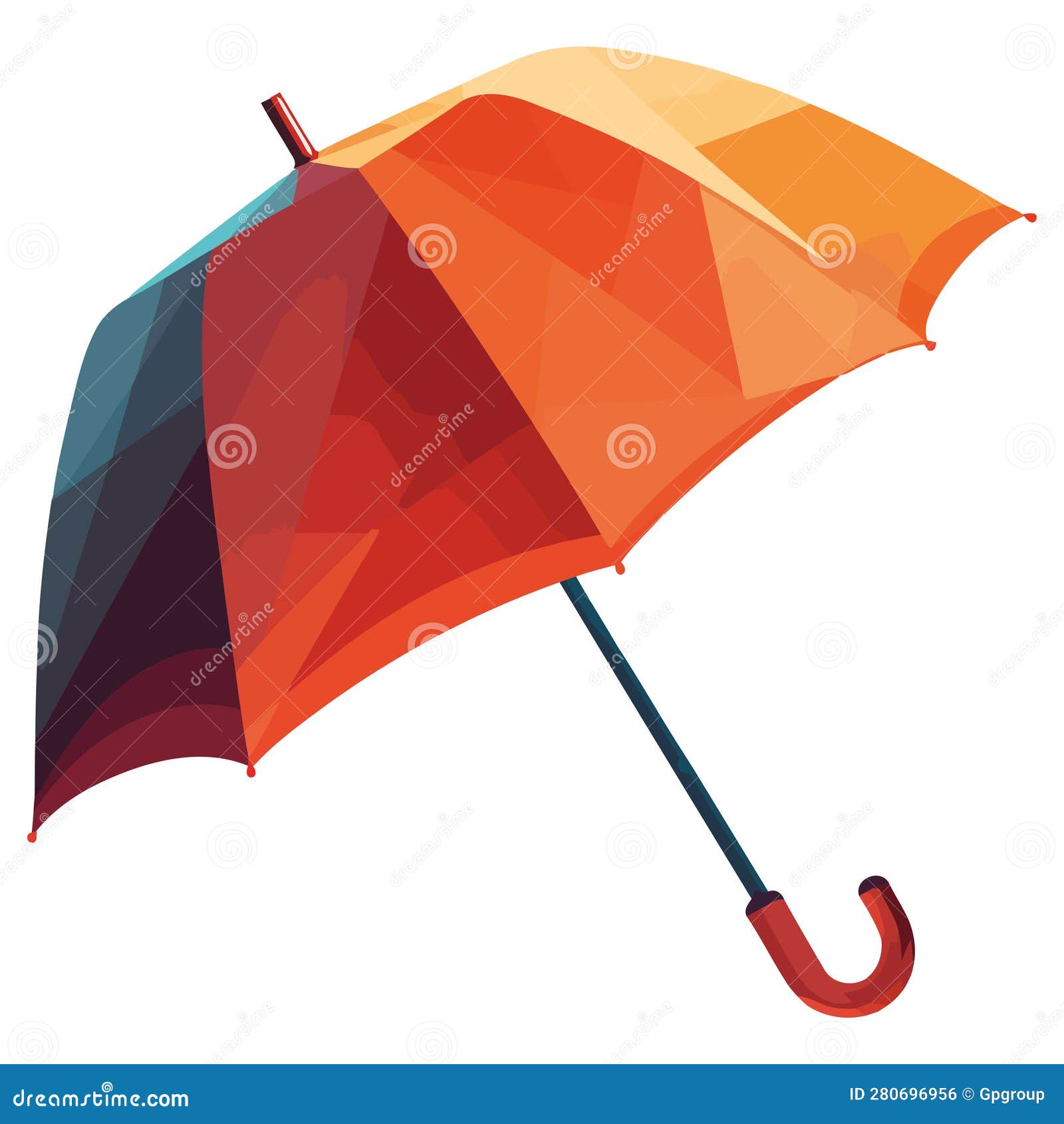 Colored umbrella design stock vector. Illustration of weather - 280696956