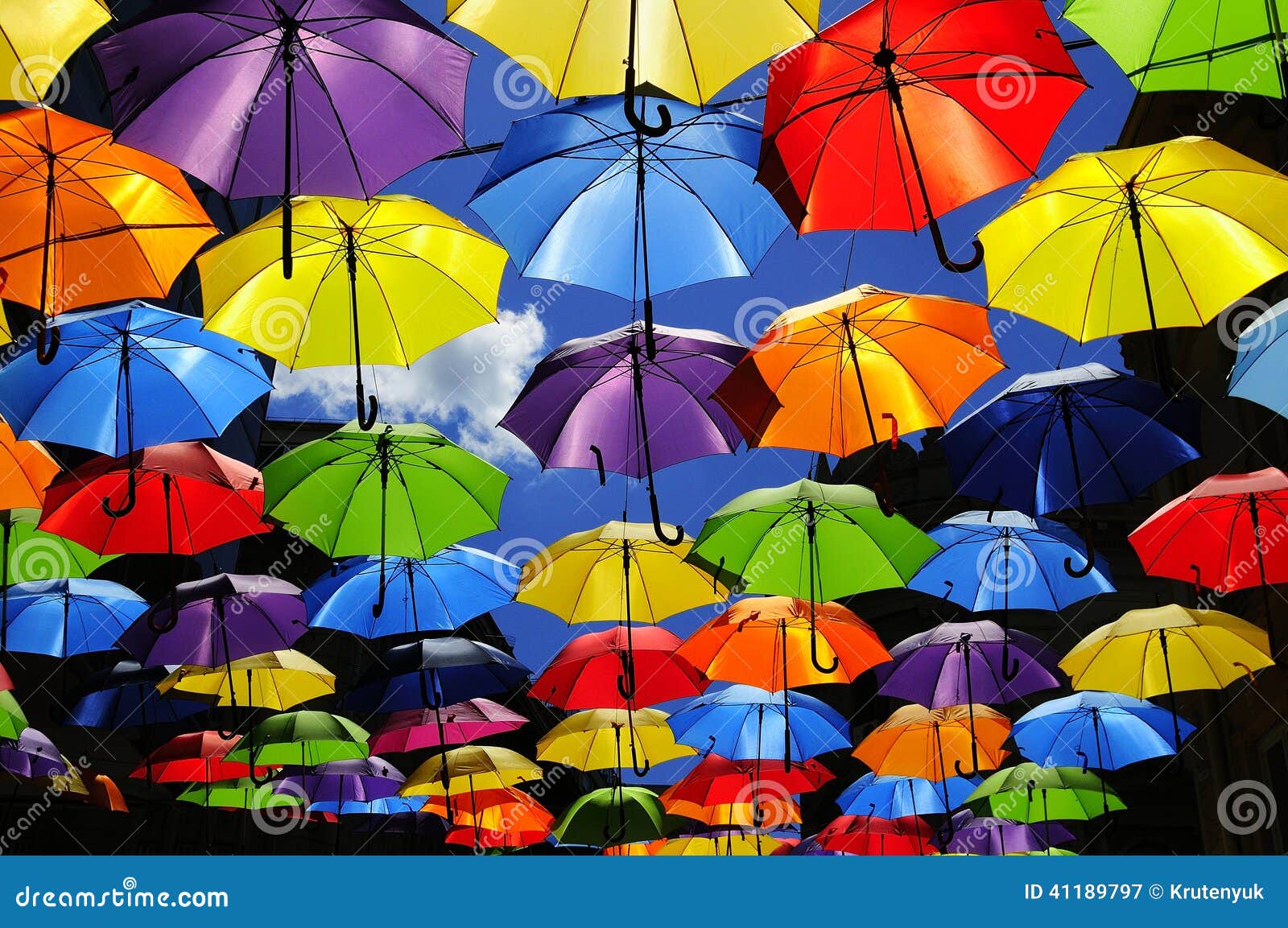 Colored umbrellas stock image. Image of traditional, town - 41189797