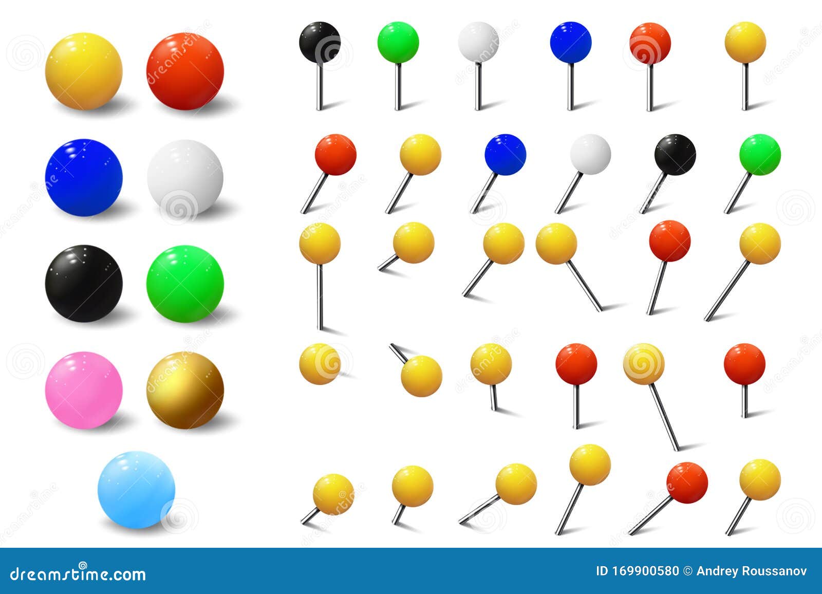 Colored Various Pushpins, Map Tacks and Pins Stock Vector ... Colored Various Pushpins, Map Tacks and Pins Stock Vector ...