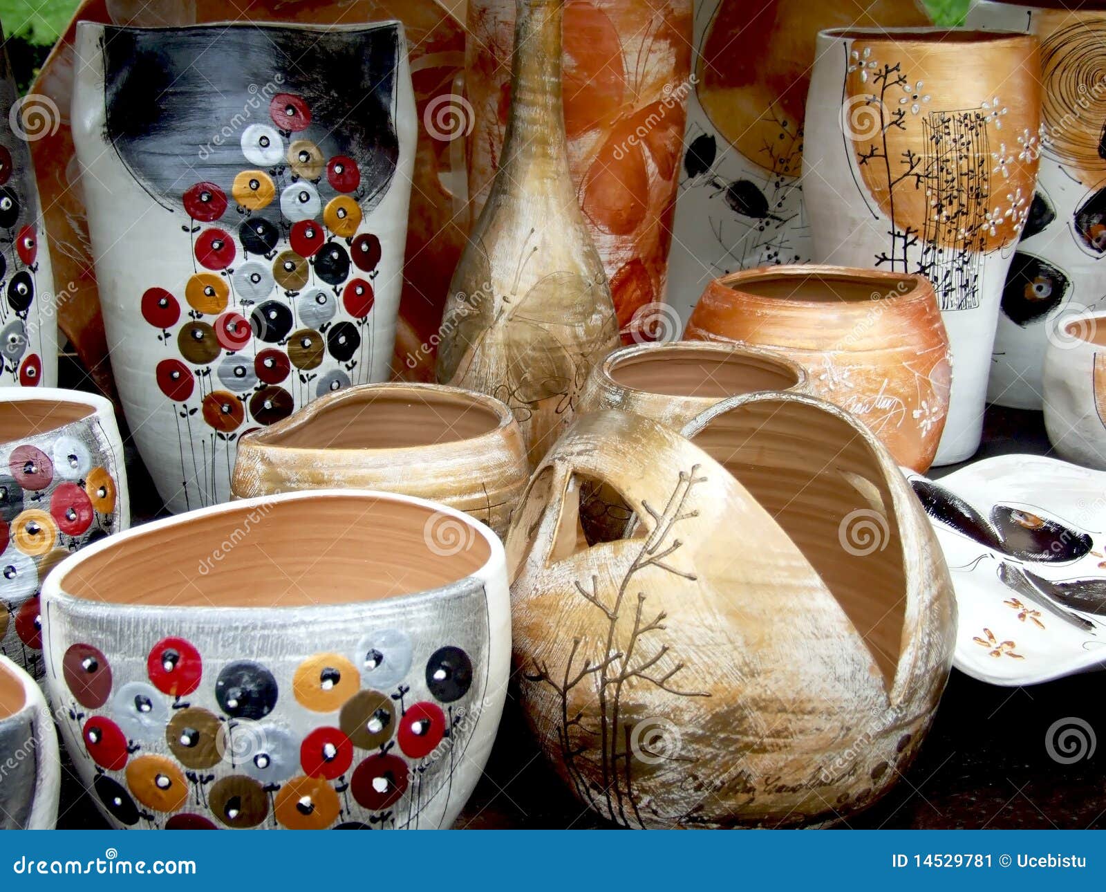 Colored vases stock image. Image of flower, outdoor, vases - 14529781