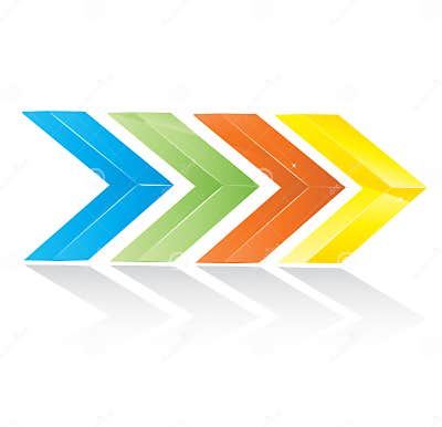 Colored vector arrows stock vector. Illustration of plan - 10415153