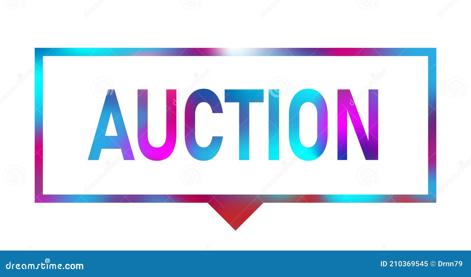 Colored Vector Banner Auction Speech Bubble Tag Stock Vector ...