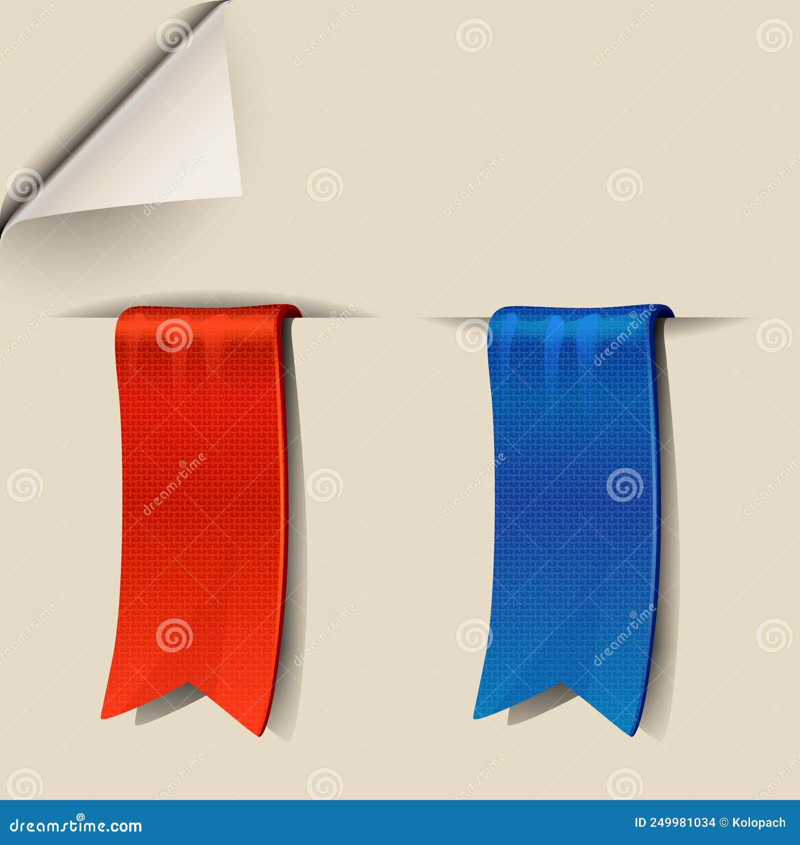 Bookmark stock vector. Illustration of blue, tape, sign - 249981034