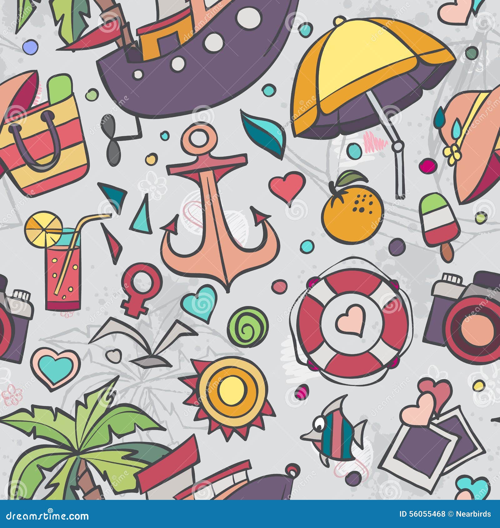 Summer Doodles - Hand Drawn Icon Set , Vector Symbols | CartoonDealer ...
