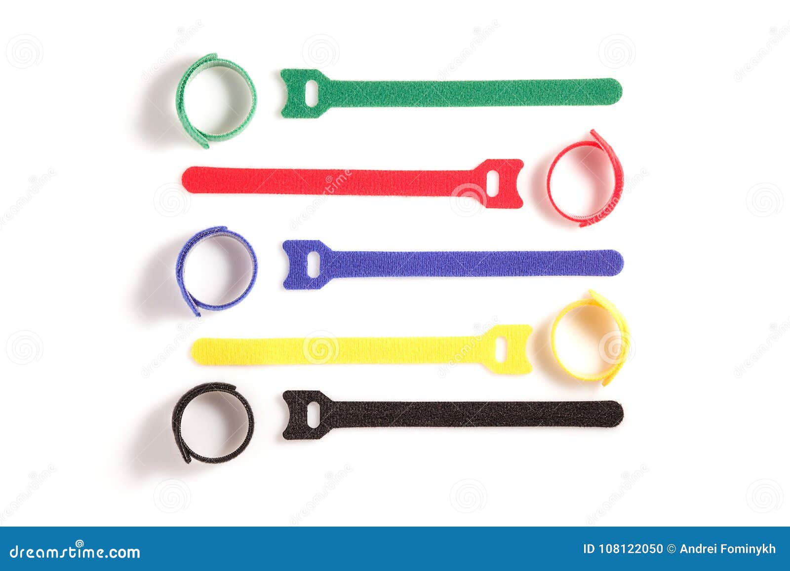 Colored velcro clamps stock photo. Image of velcro, fastener - 108122050