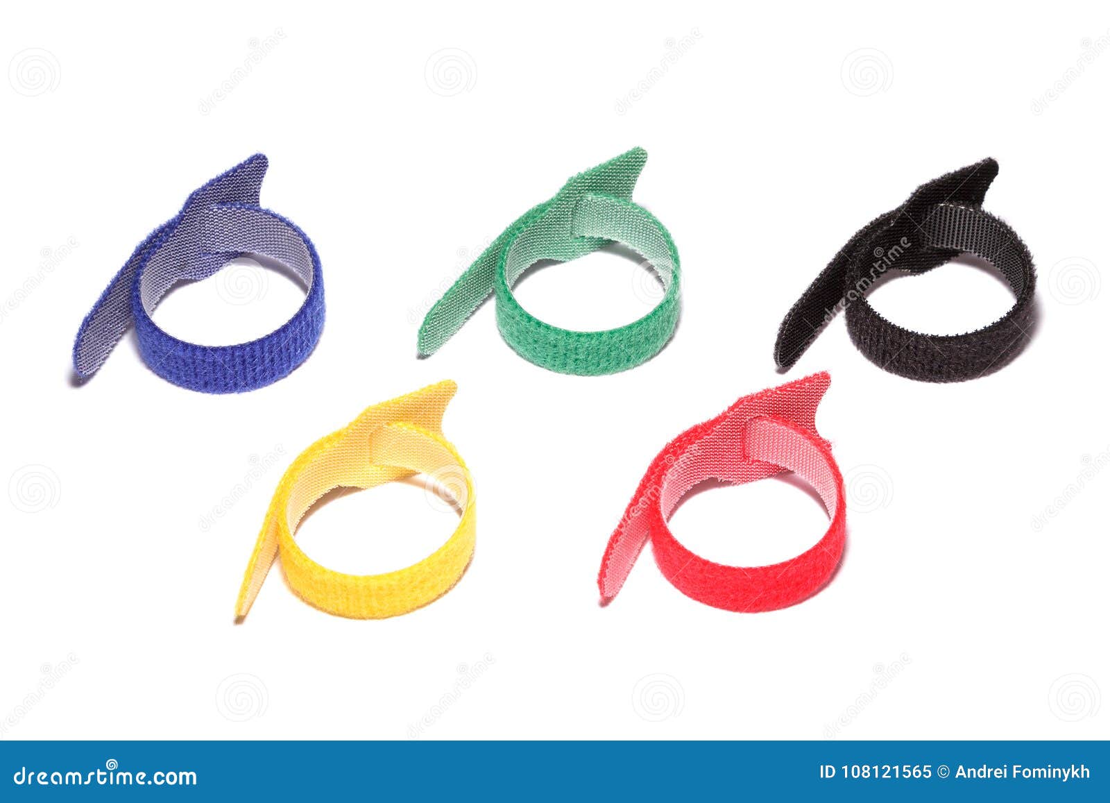 Colored velcro clamps stock image. Image of fastener - 108121565