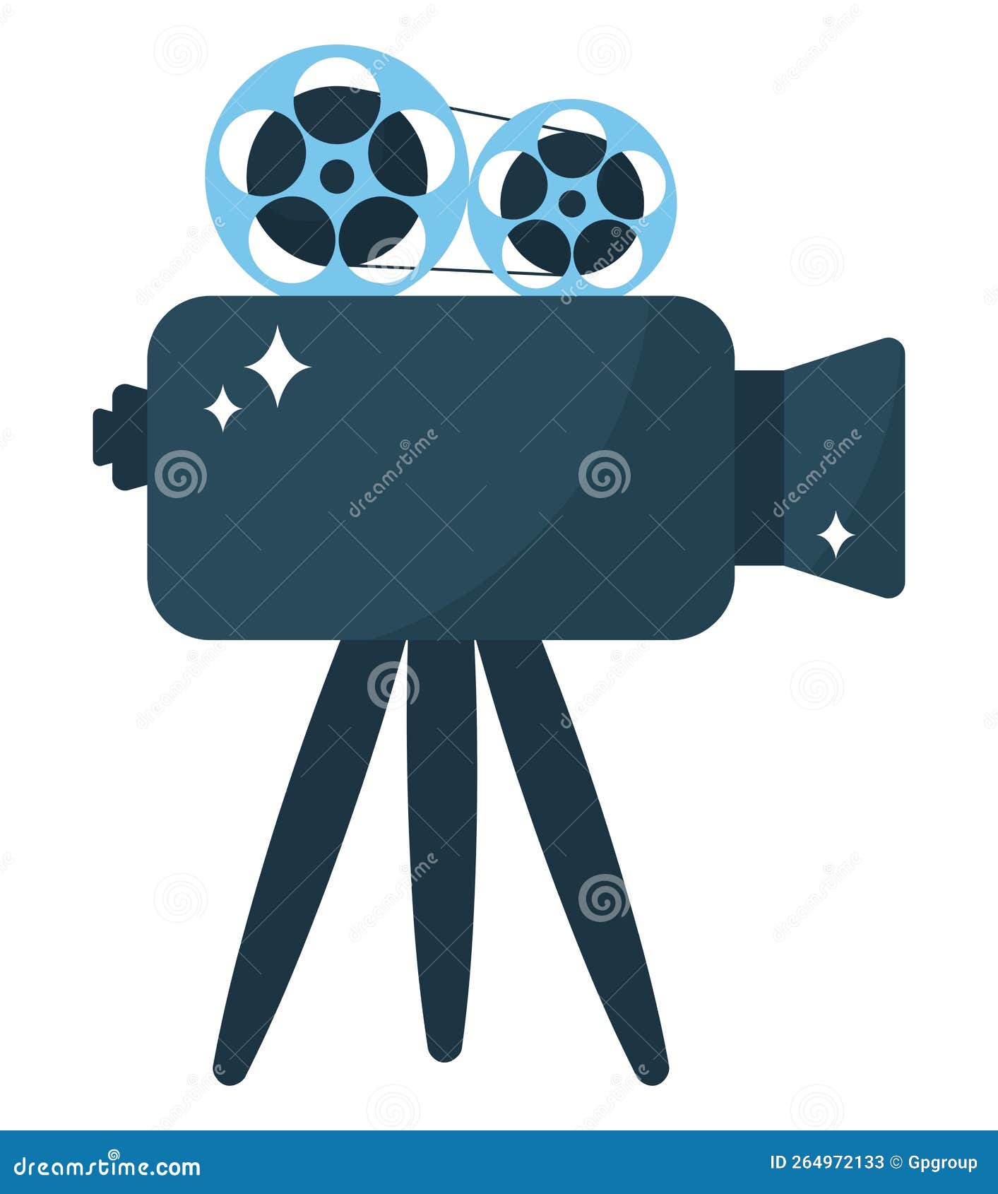 Colored video camera stock vector. Illustration of technology - 264972133