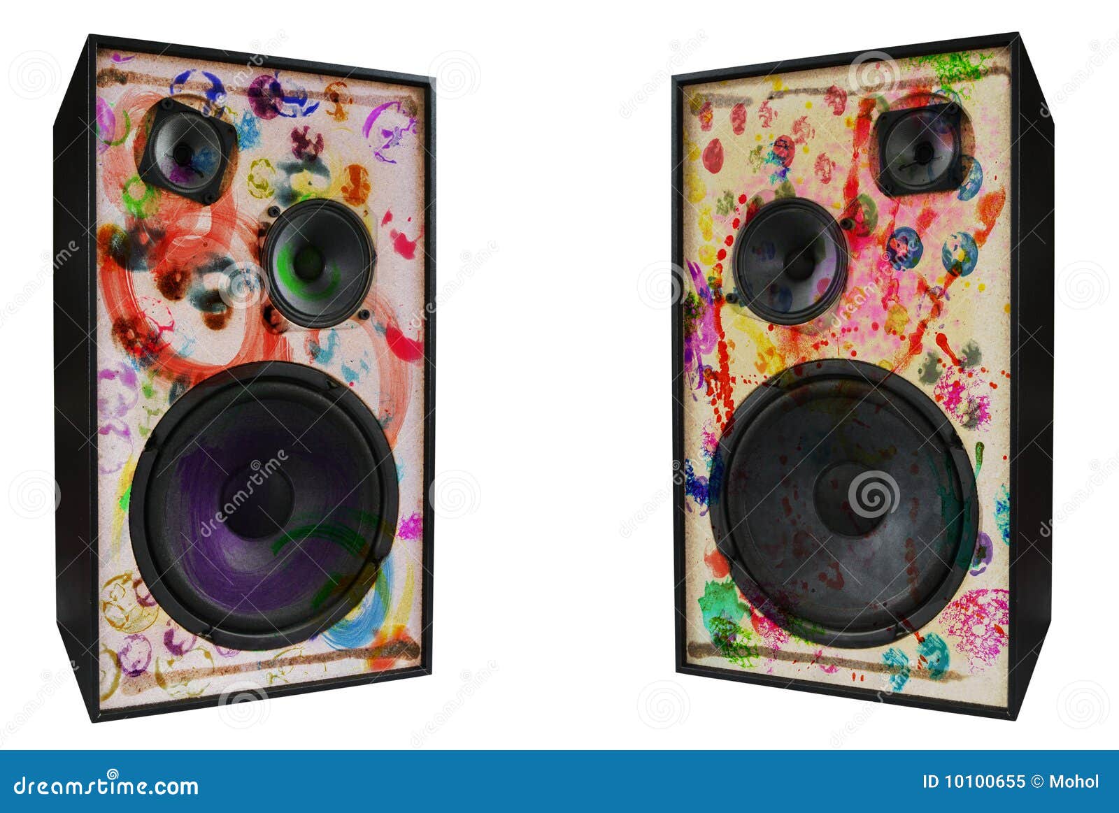 Colored Vintage Speakers,grungy Stock Image - Image of casbinet, aging ...