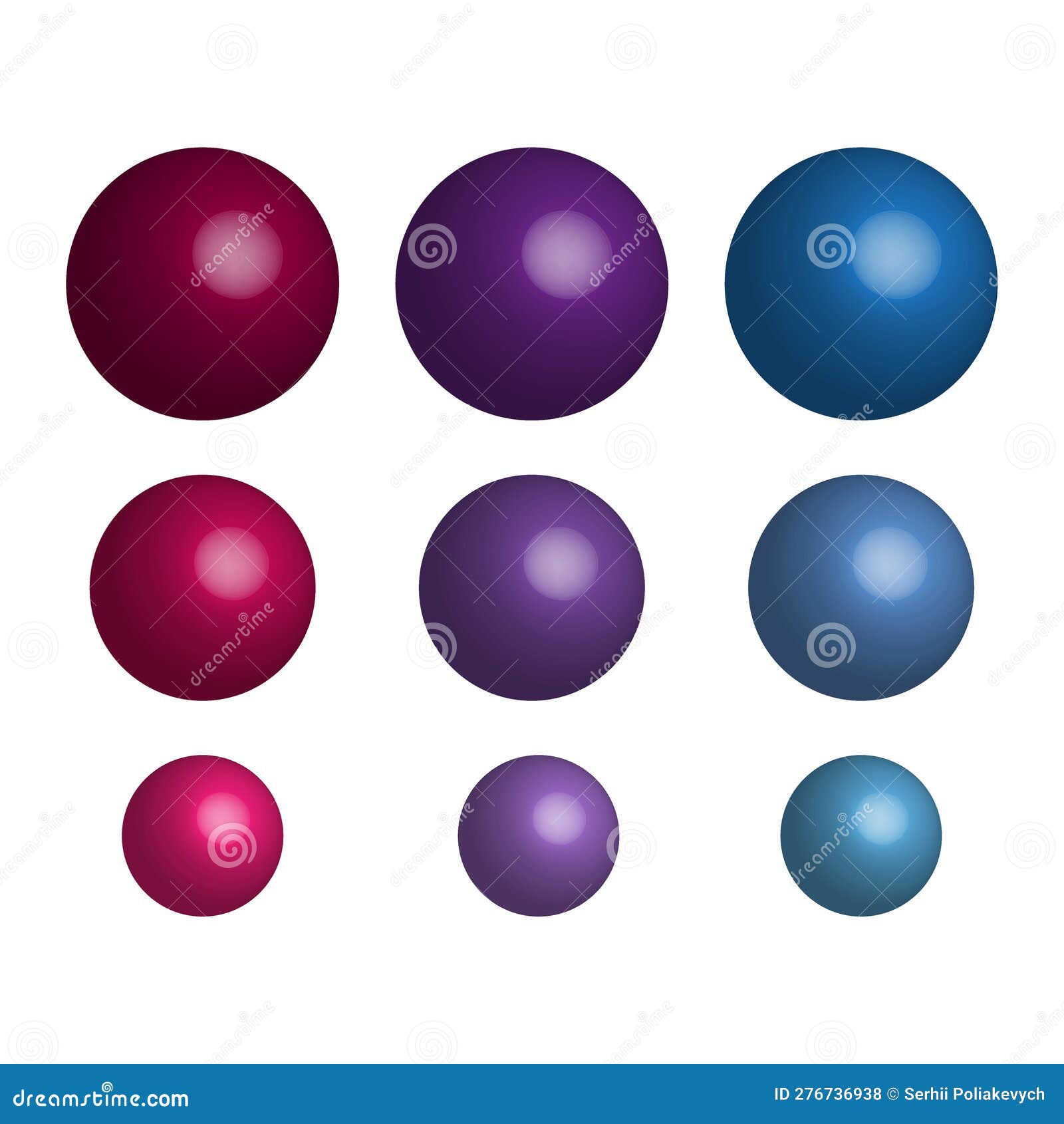 Colored Volumetric Balls. Gradient Circle Background Stock Vector ...
