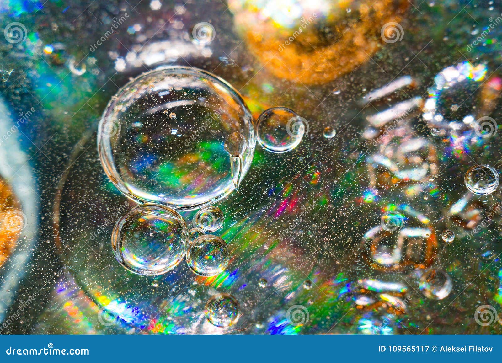 Colored water bubbles stock image. Image of orange, drops - 109565117