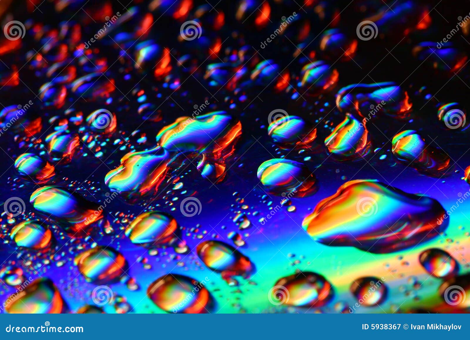 Colored water drops stock image. Image of bubbles, droplets - 5938367