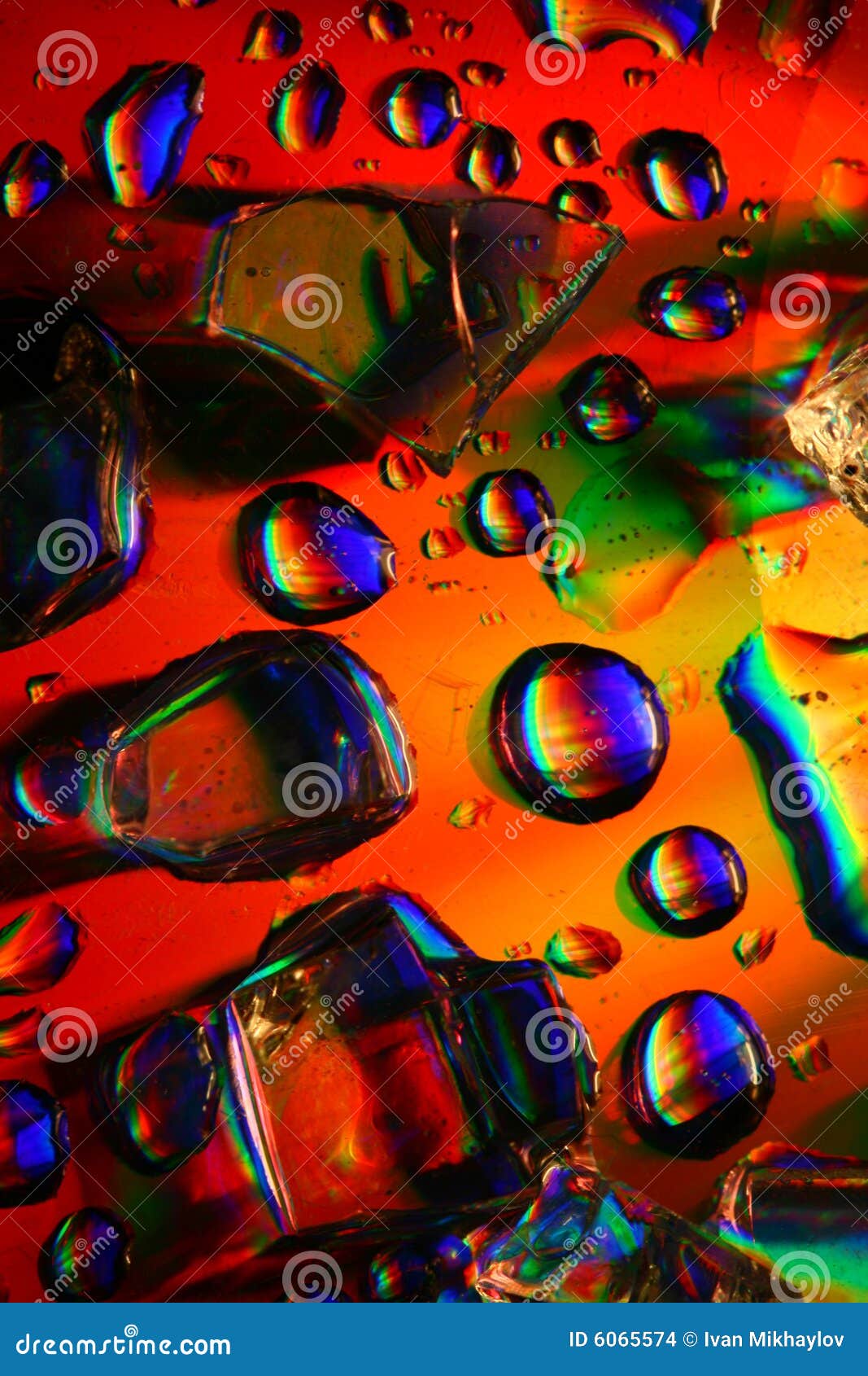 Colored water drops stock photo. Image of macro, clear - 6065574