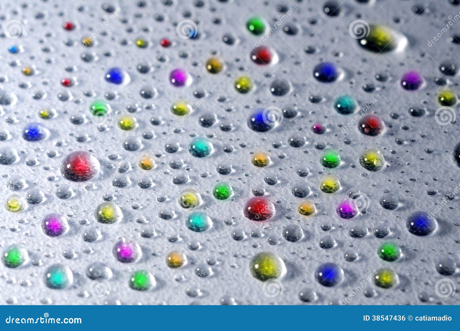 Colored water drops stock photo. Image of colors, liquid - 38547436