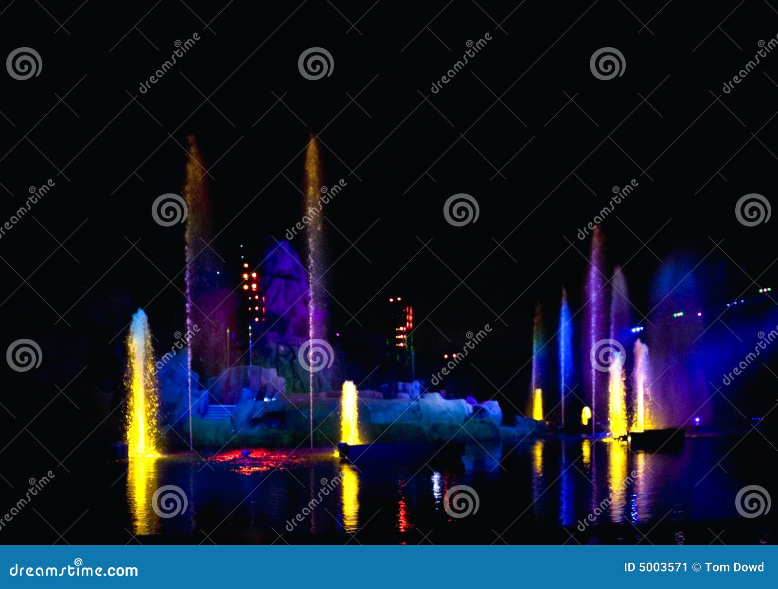 Colored Water Fountain stock image. Image of fountain - 5003571