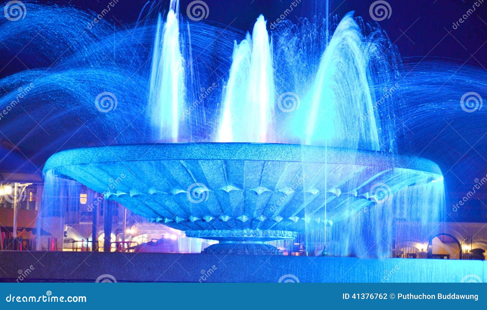 Colored water fountain stock photo. Image of blue, fall - 41376762