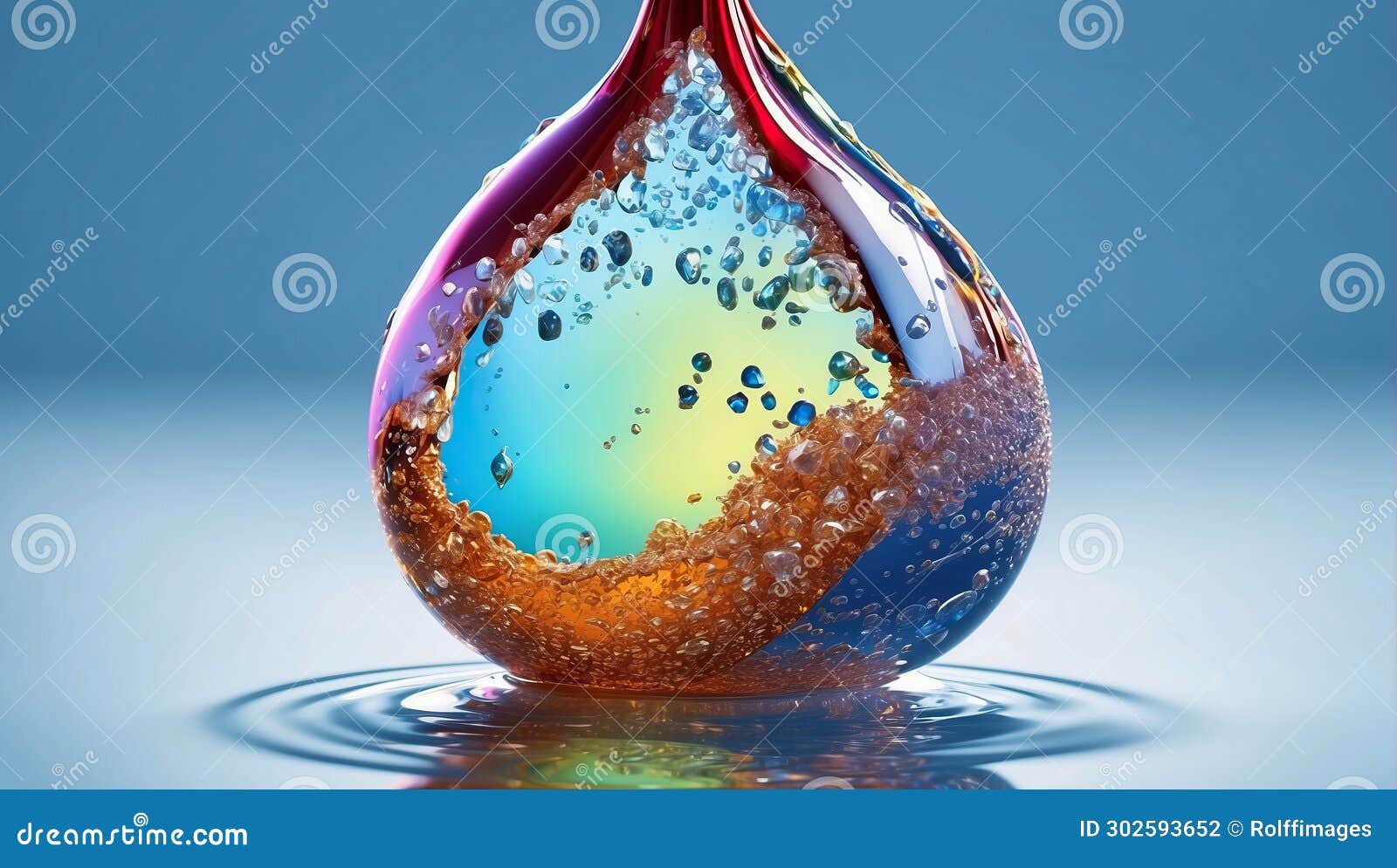 Colored water molecule stock illustration. Illustration of flowing ...