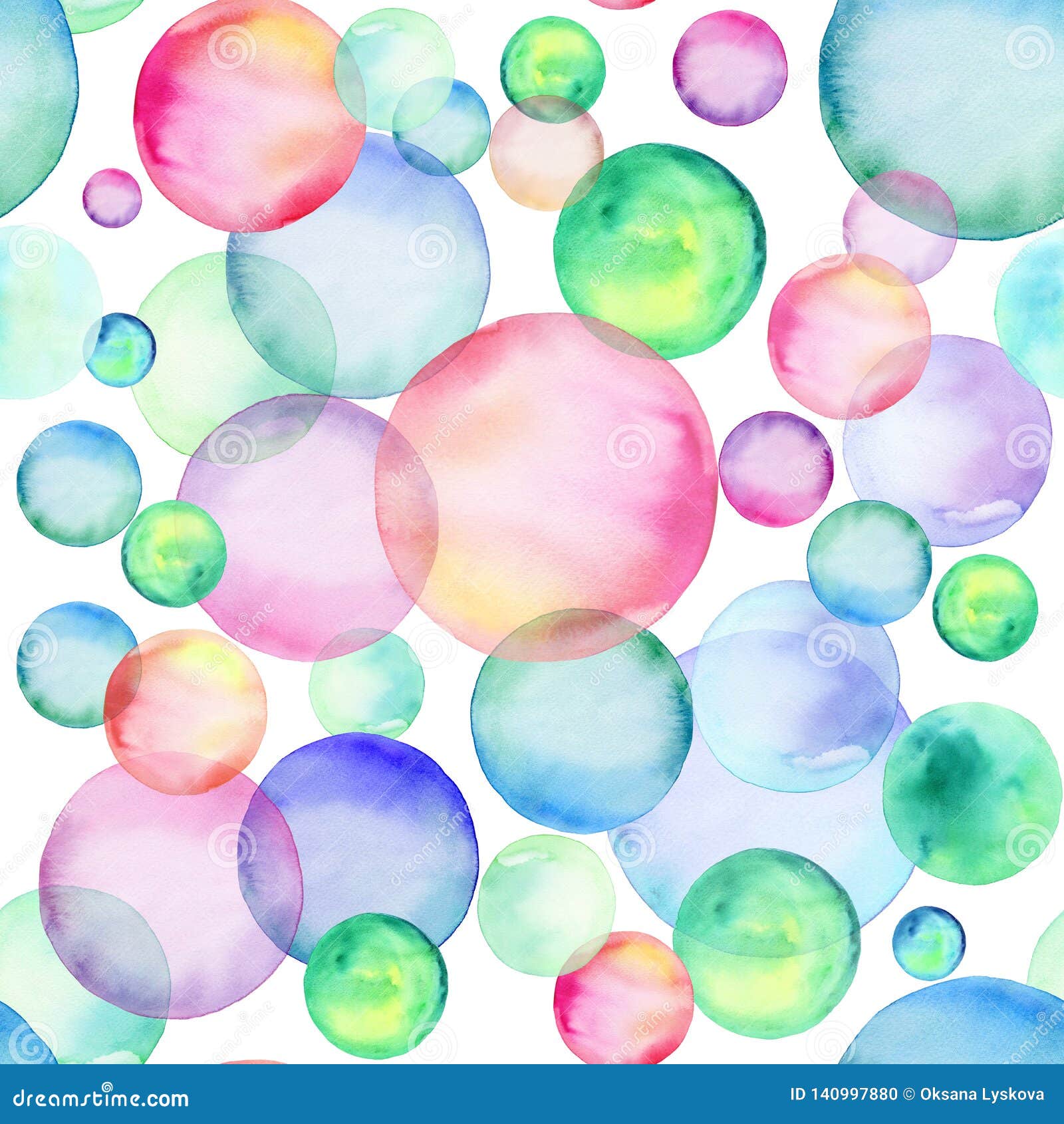 Colored Watercolor Circles. Seamless Pattern. Rainbow Bubbles. Hand ... Colored Watercolor Circles. Seamless Pattern. Rainbow Bubbles. Hand ...