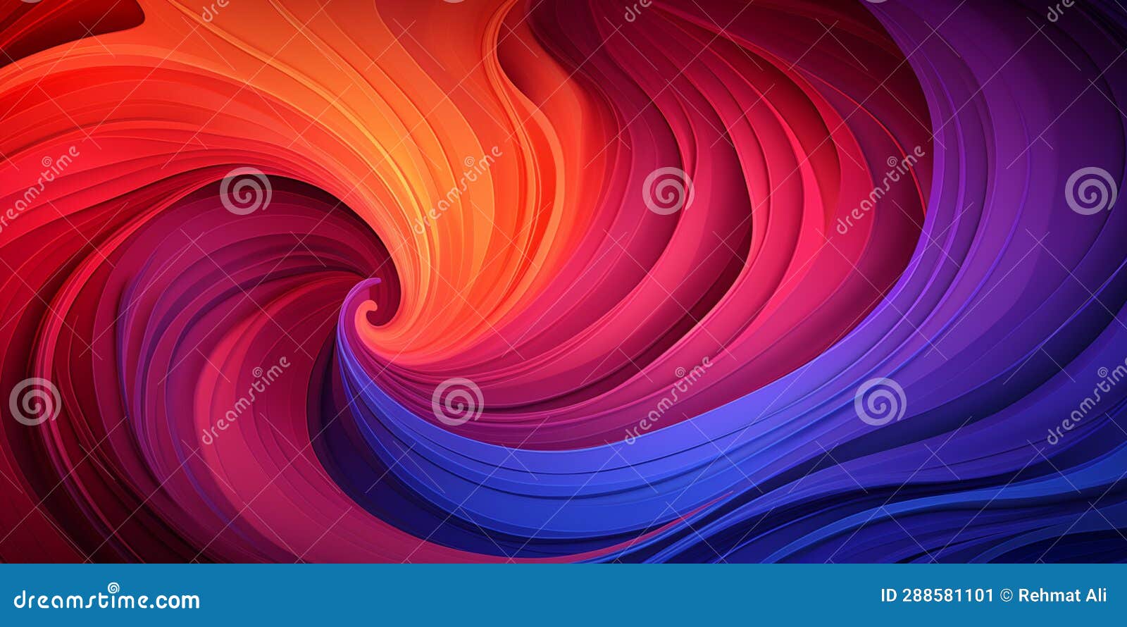 Colored Wave Radial Lines on Purple Background Stock Illustration ...