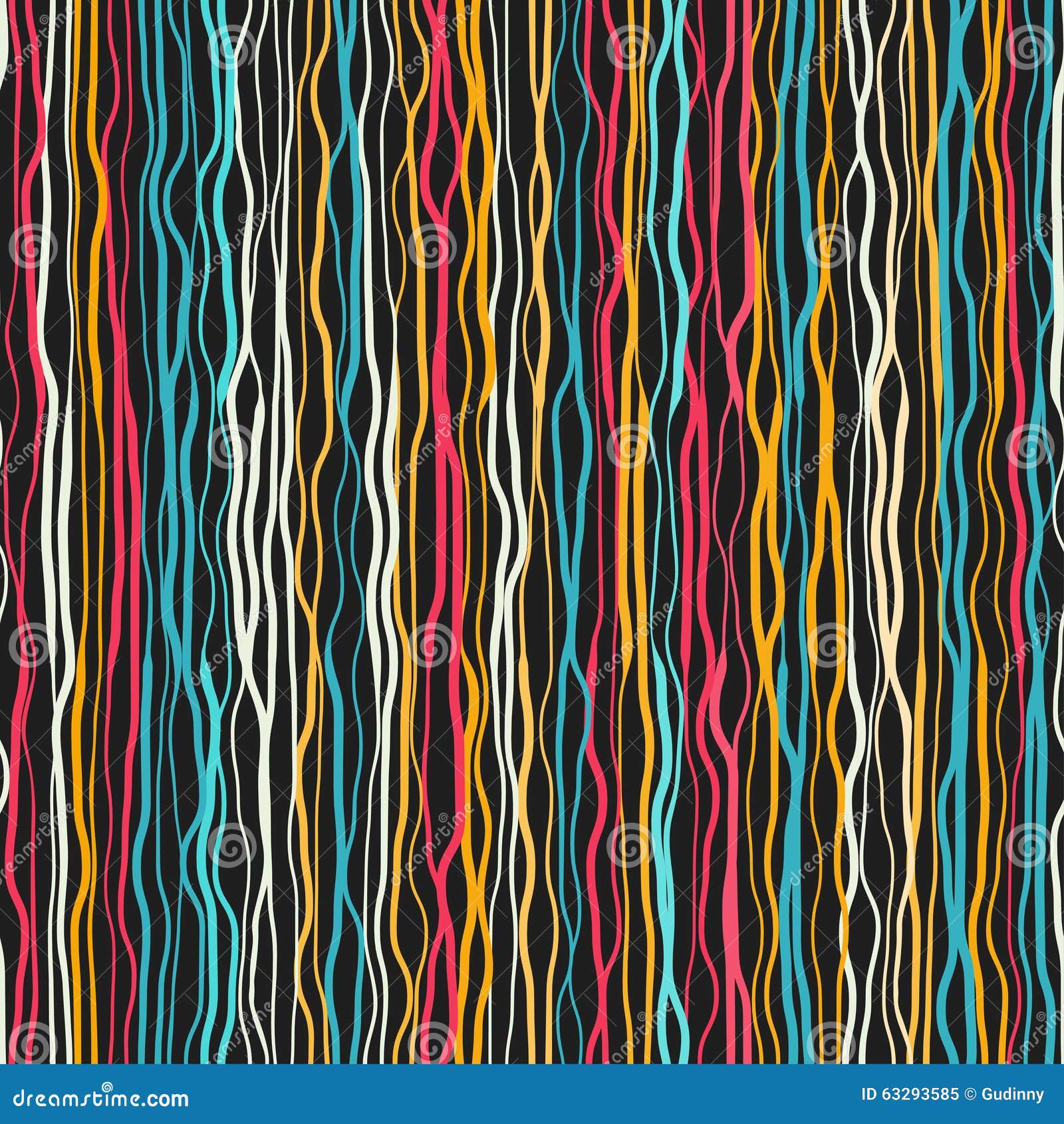 Colored Wave Seamless Pattern Stock Vector - Illustration of creative ...