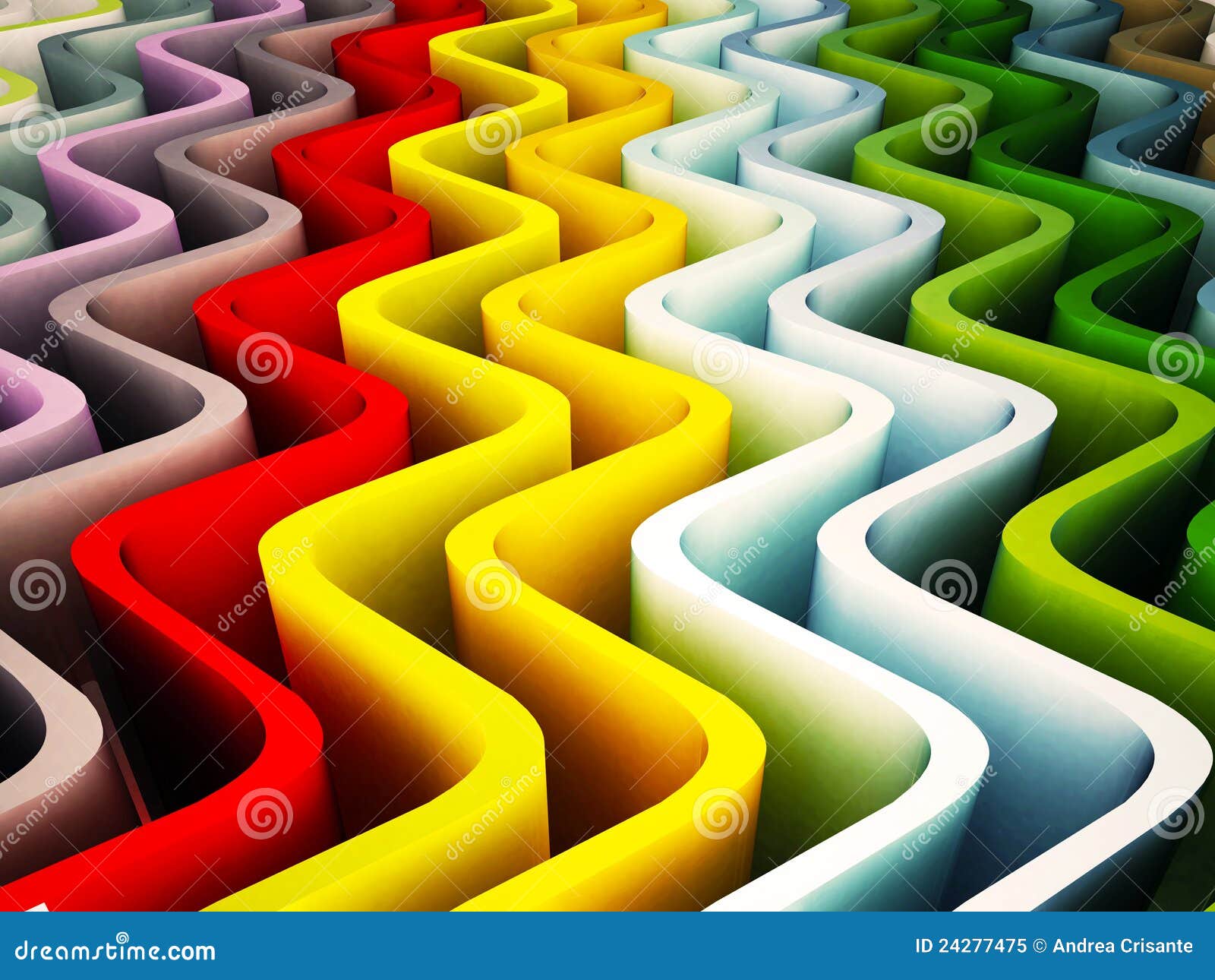 Colored waves stock illustration. Illustration of blue - 24277475