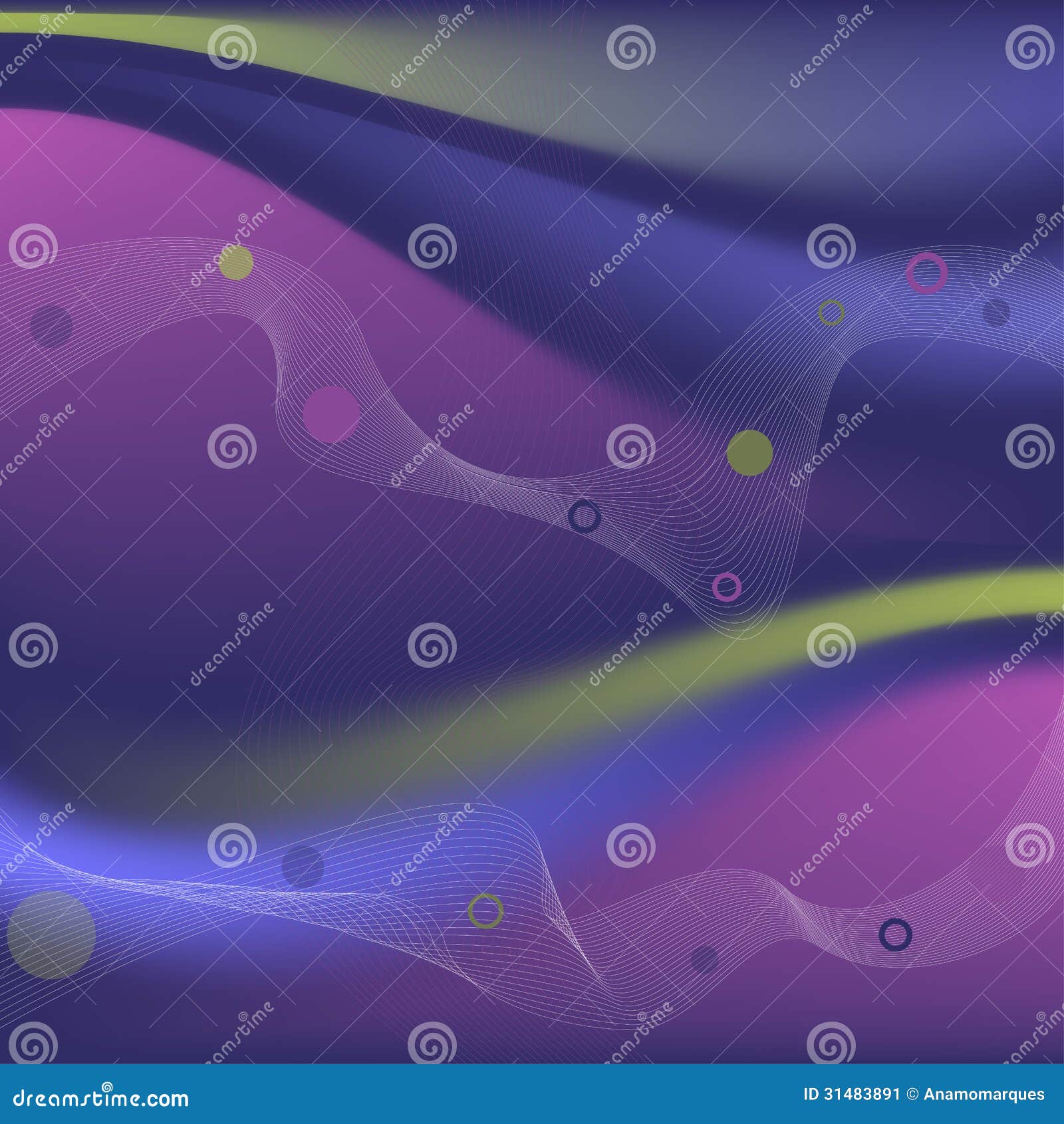 Colored waves stock vector. Illustration of contemporary - 31483891