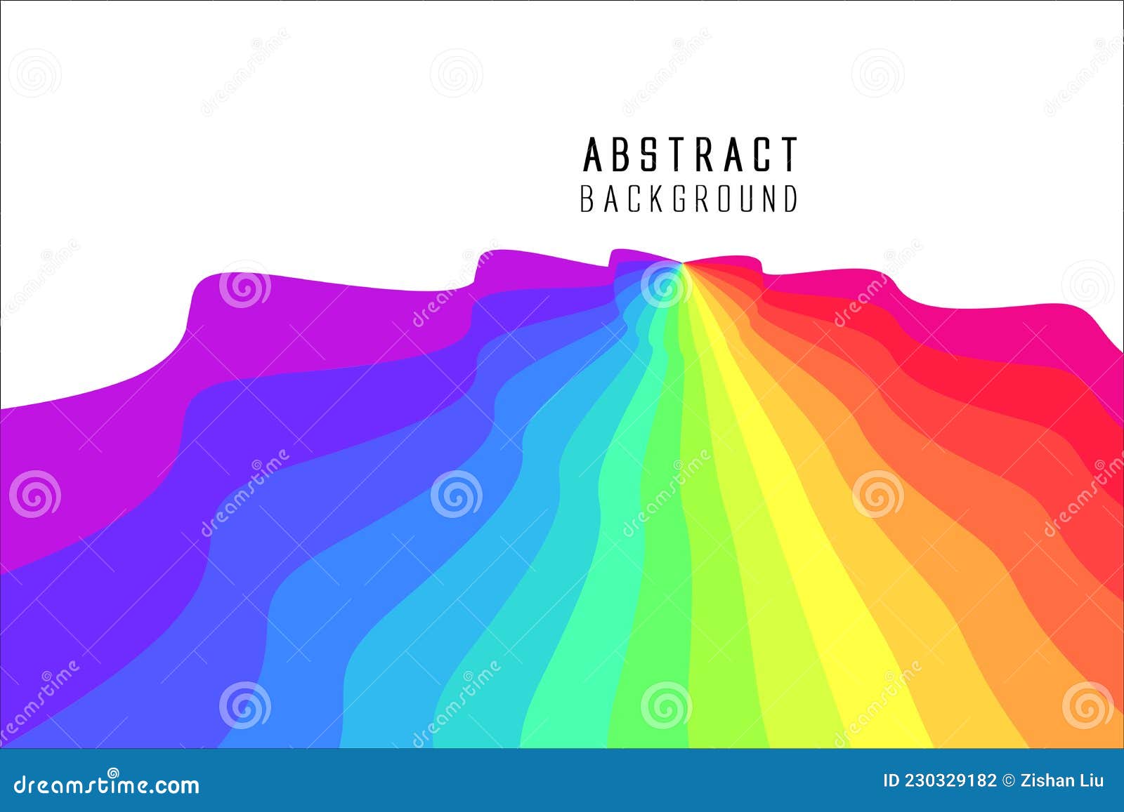 Colored Wavy Abstract Graphics, Vector Background Stock Vector ...