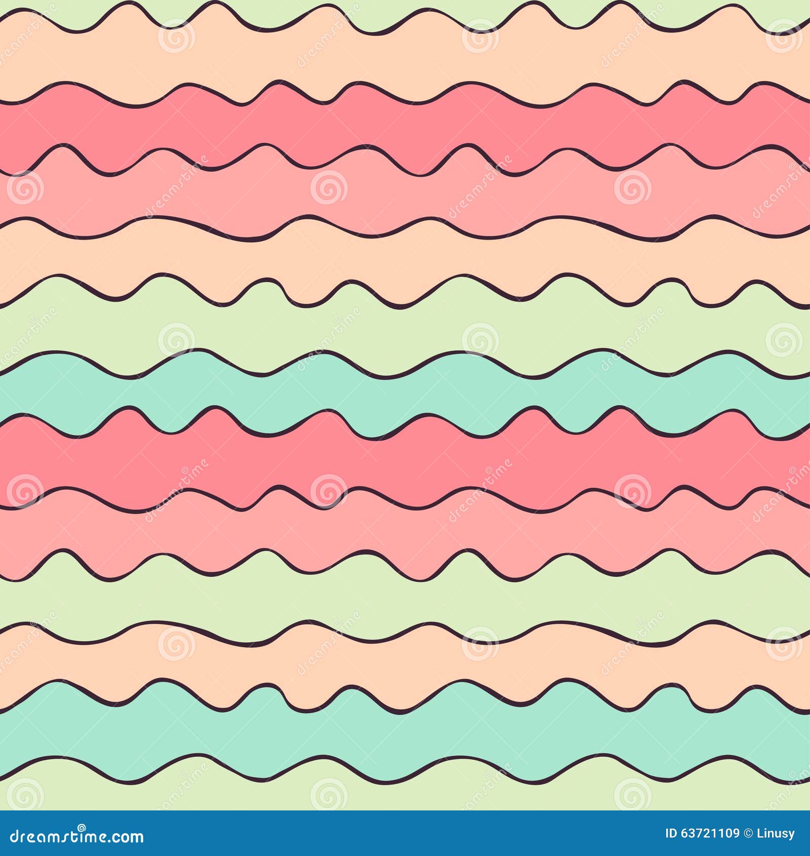 Colored wavy lines stock vector. Illustration of effect - 63721109