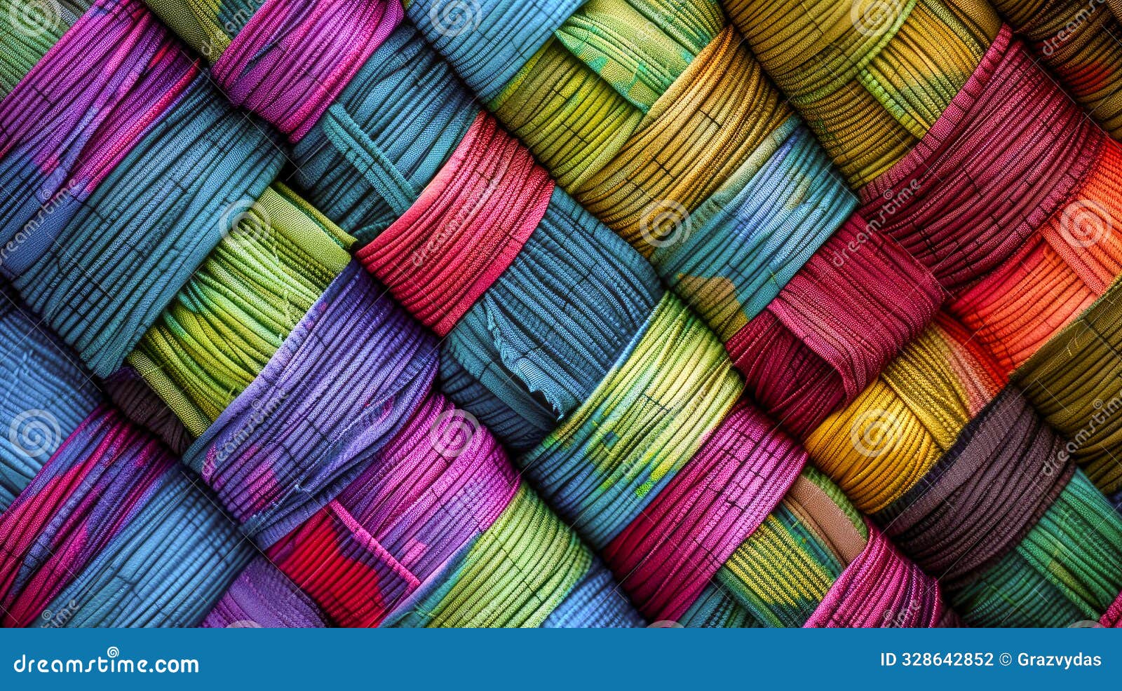 Colored Weave Seamless Pattern. Interlacing Bands, Thin Texture ...